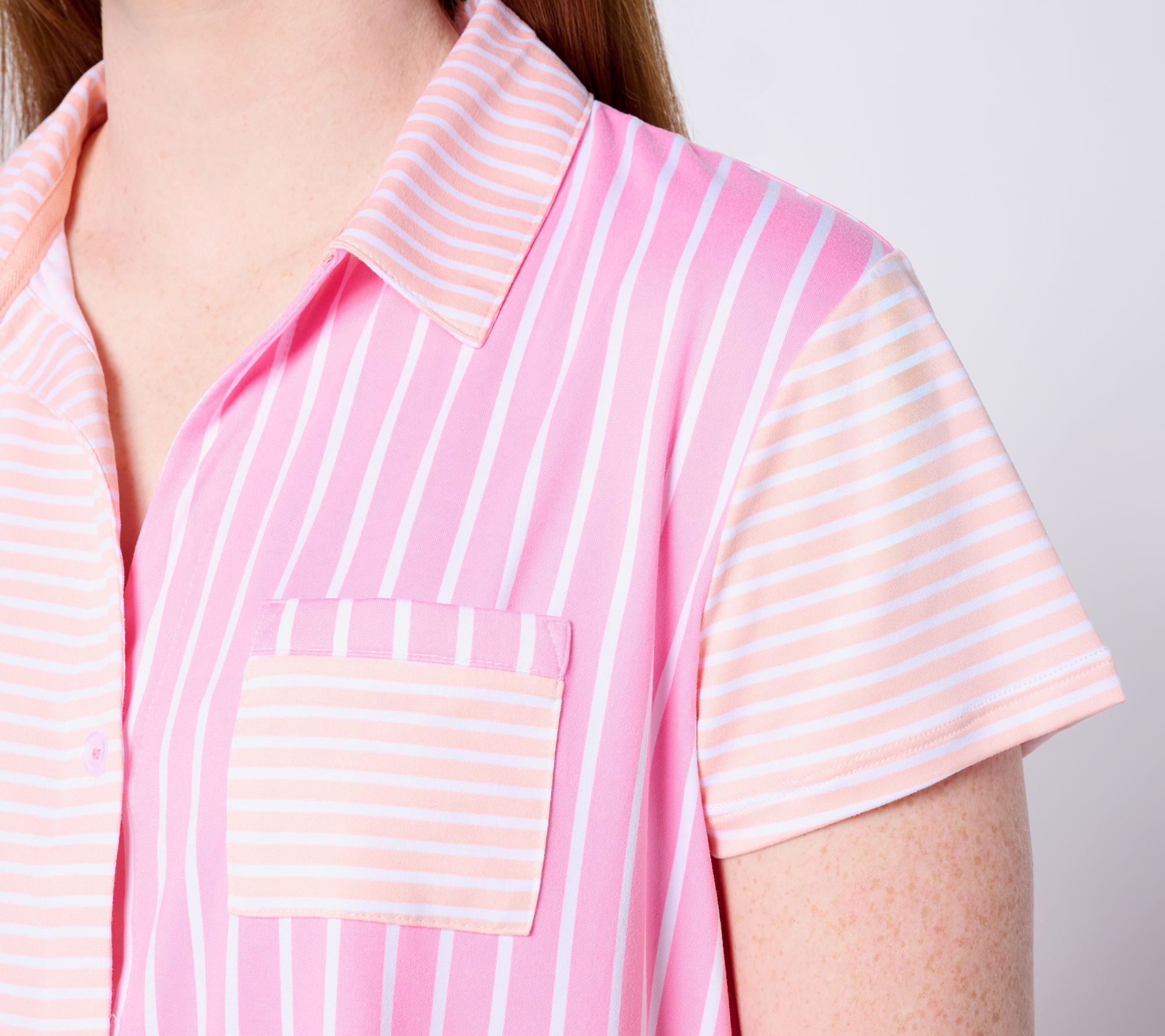 "As Is" Cuddl Duds Smart Comfort Stripe Obsessed Capri Pajama Set - QVC.com