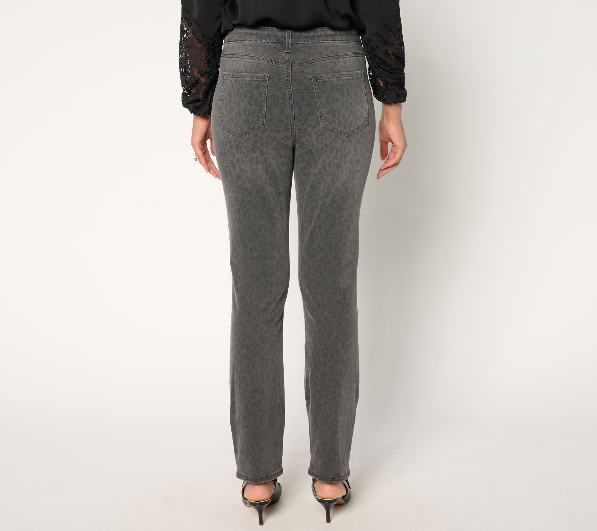 "As Is" NYDJ Sheri Slim High Rise Printed Fashion Jean- Wild Spirit ...