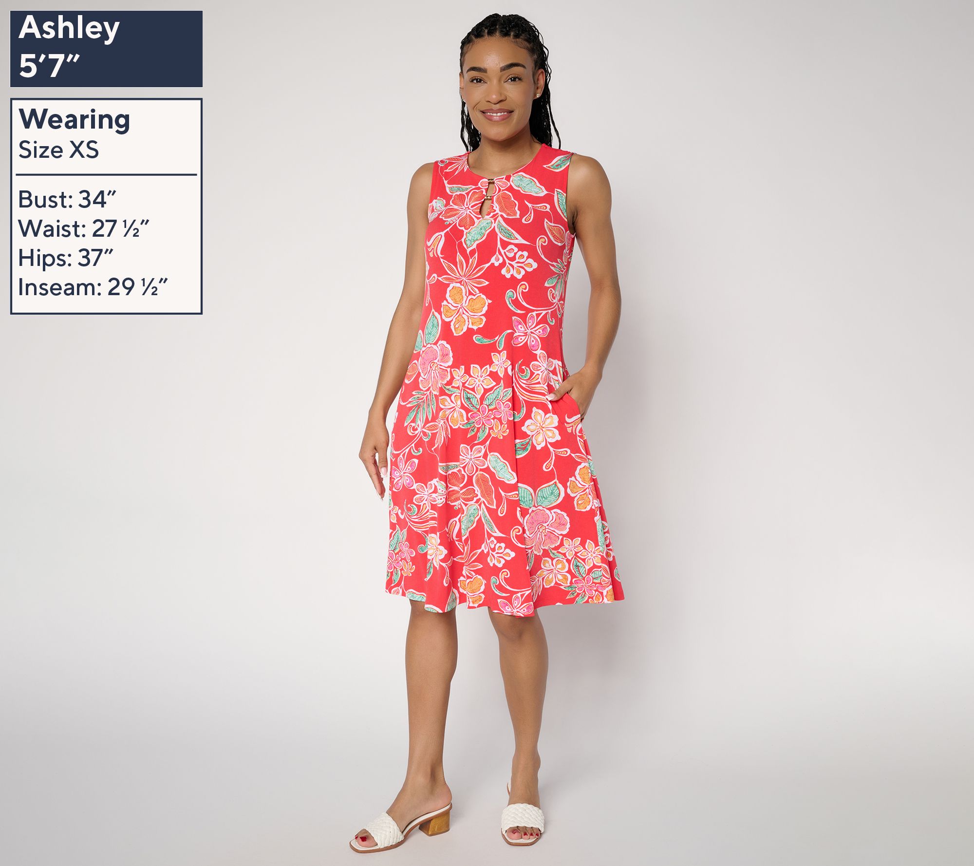 Susan Graver Regular Liquid Knit A-Line Dress in Prints or Slids - QVC.com