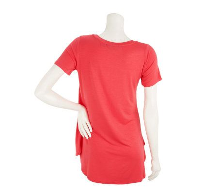 Kris Jenner Kollection Embellished Knit Top with Hi-Low Hem - QVC.com