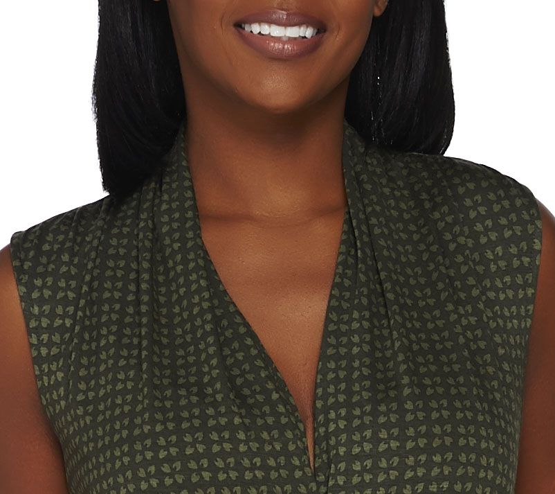 Lisa Rinna Collection Printed Knit Maxi Dress with Tie Detail - QVC.com