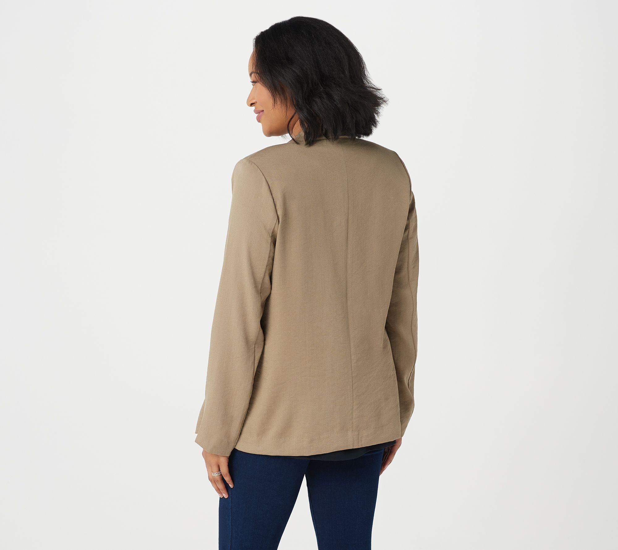 "As Is" BROOKE SHIELDS Timeless Lightweight Blazer - QVC.com