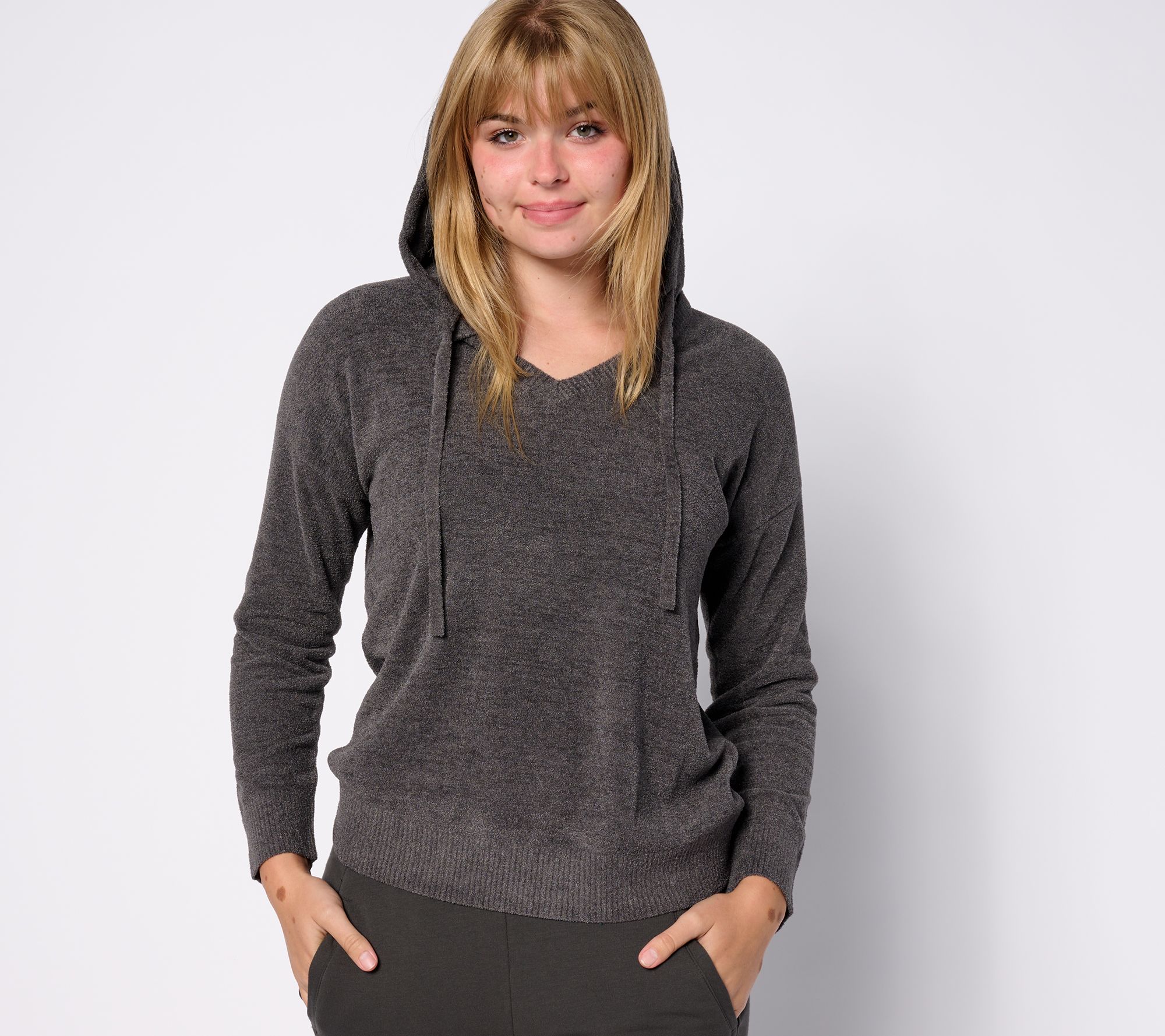 "As Is" Barefoot Dreams CozyChic Ultra Lite Sport Hoodie - QVC.com