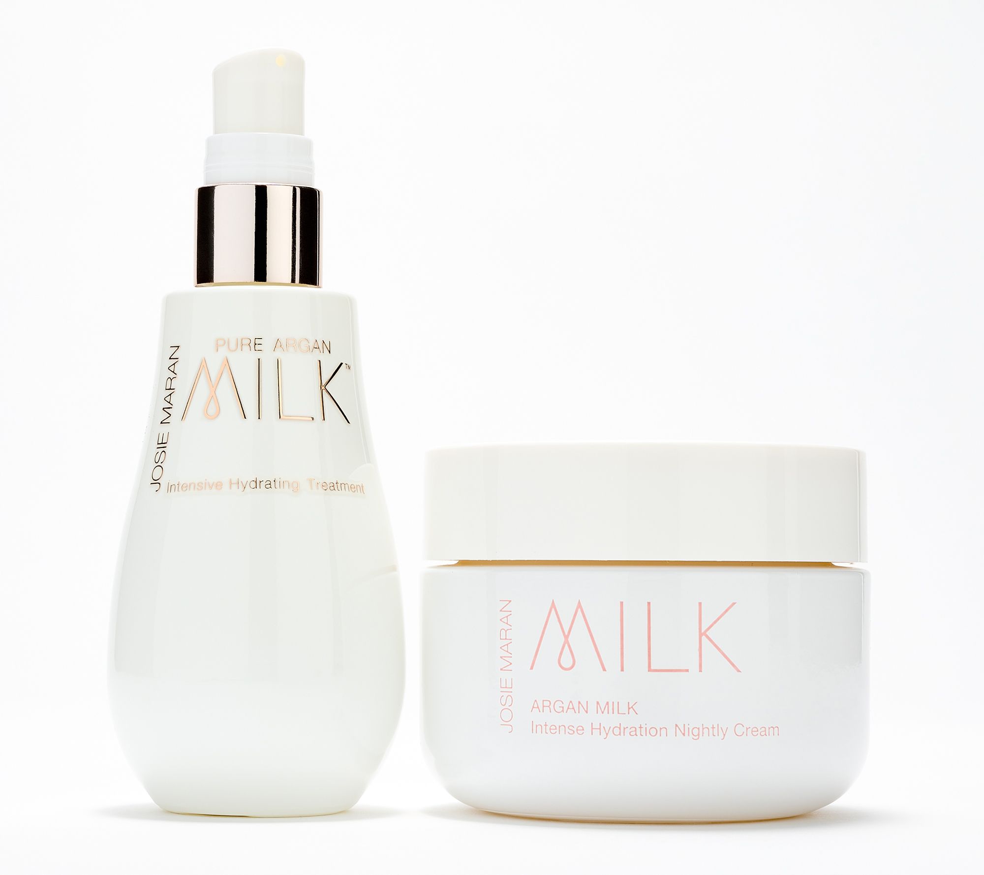 Josie Maran Argan Milk Hydrating Serum & Anti-Aging Night Cream Duo ...