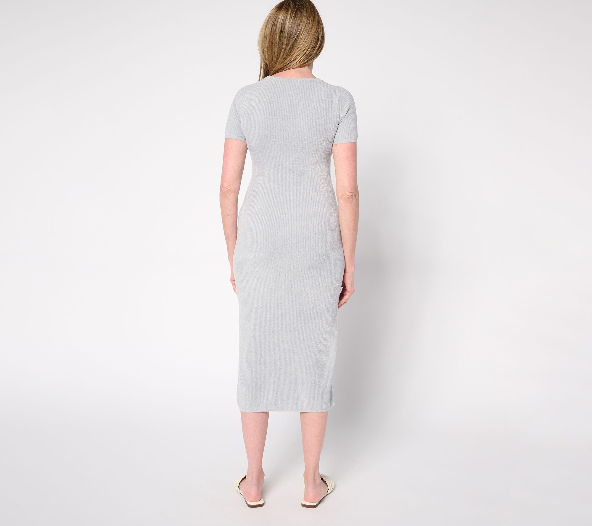 "As Is" Barefoot Dreams Petite CCUL Scoop Neck Ribbed Dress - QVC.com
