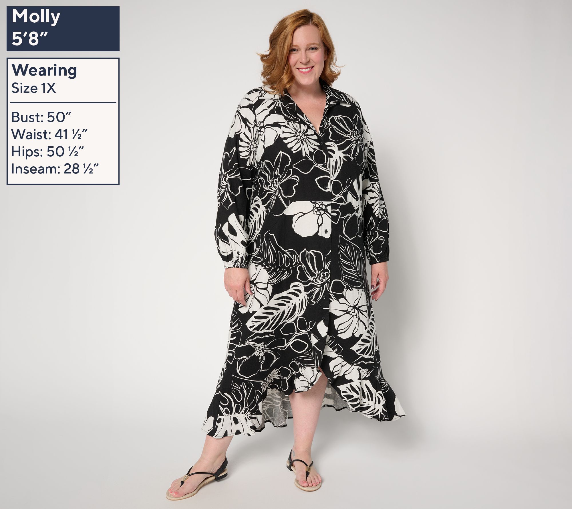 "As Is" Peace Love World Boheme Petite Linen Blend Button Dress - QVC.com