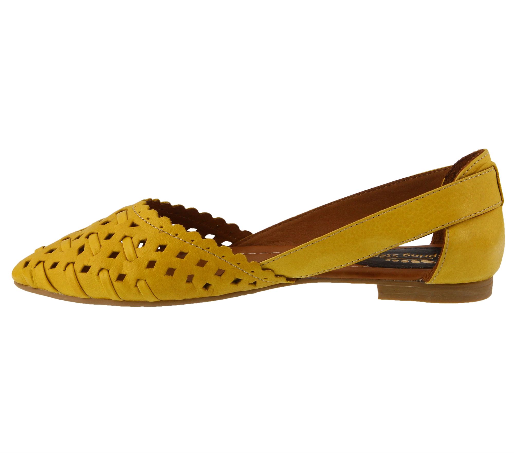 Spring Step Leather Ballerina Flats- Delorse - QVC.com