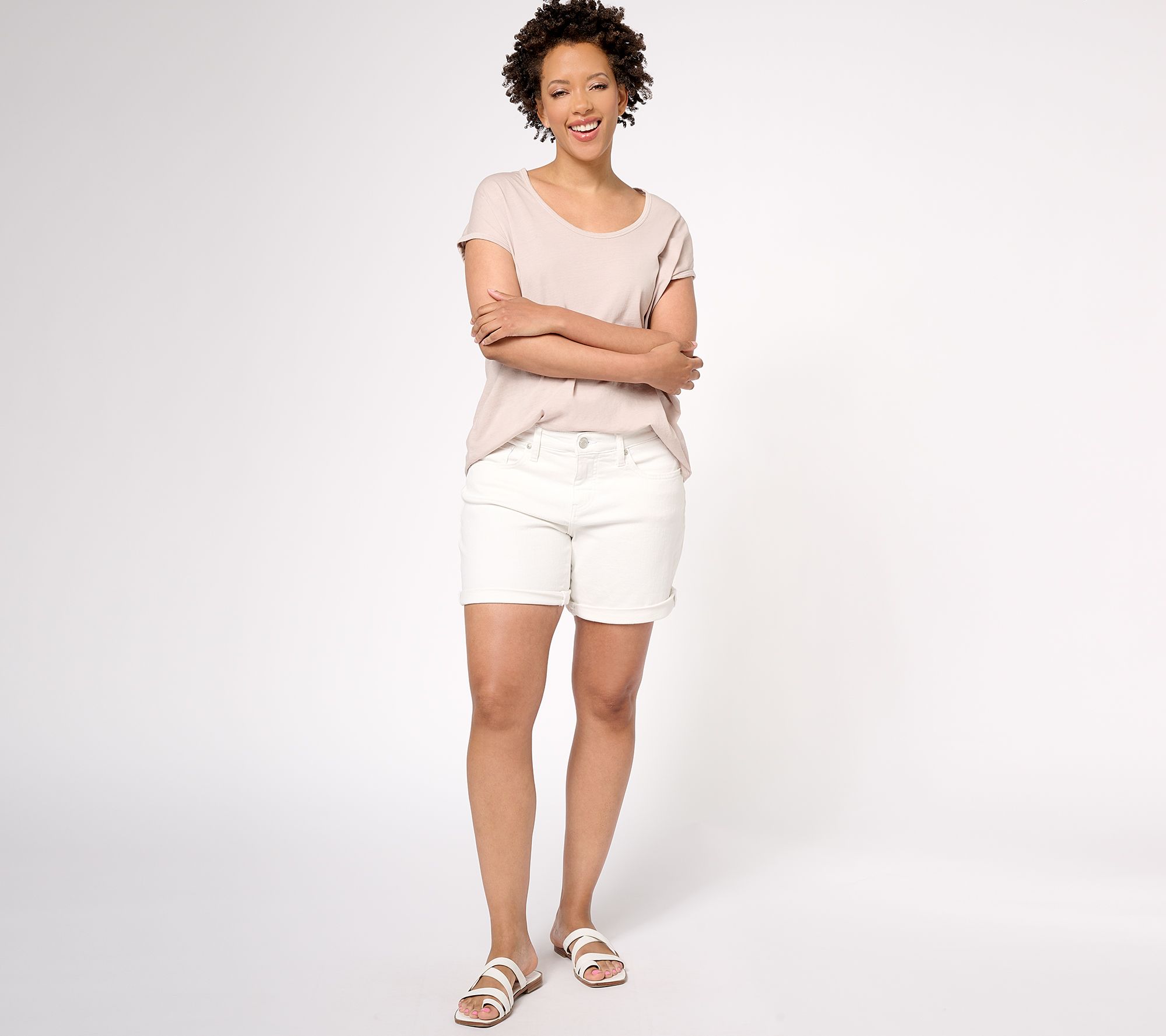 JAG Alex Boyfriend Short- White - QVC.com