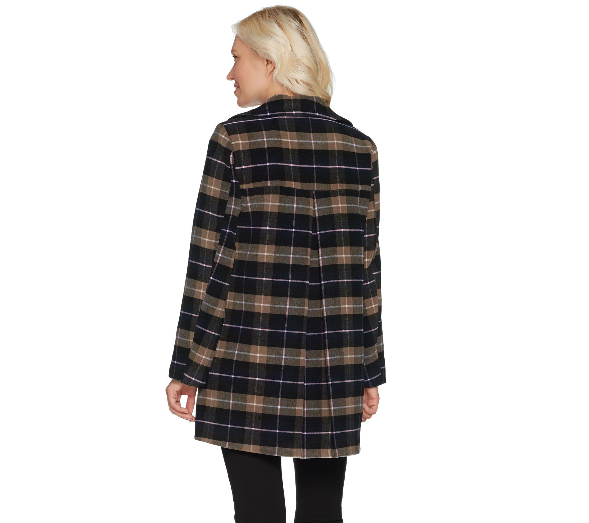 Joan Rivers Perfectly Plaid Swing Coat with Lining - QVC.com