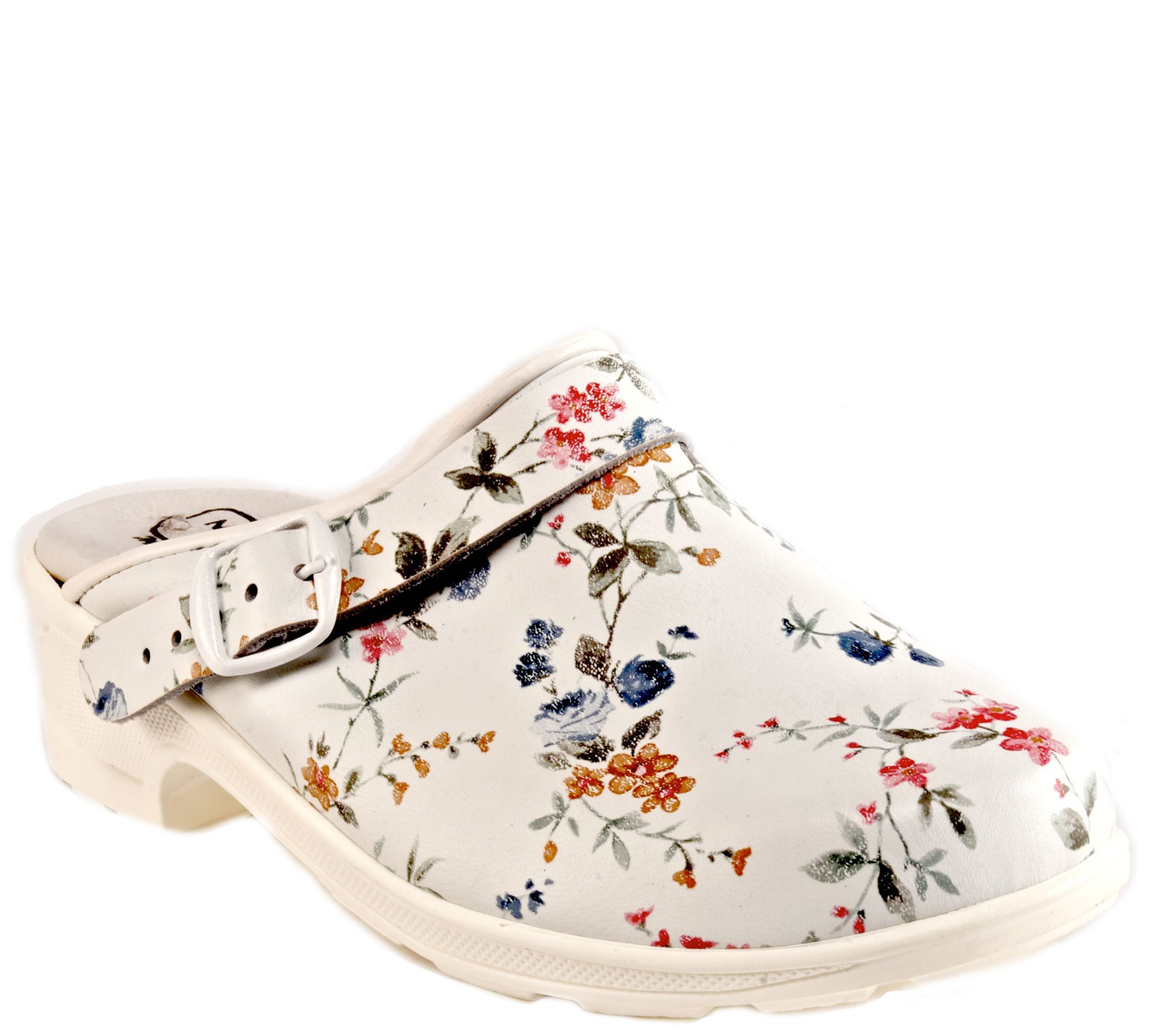 Cape Clogs Leather Clogs with Backstrap - Petals - QVC.com