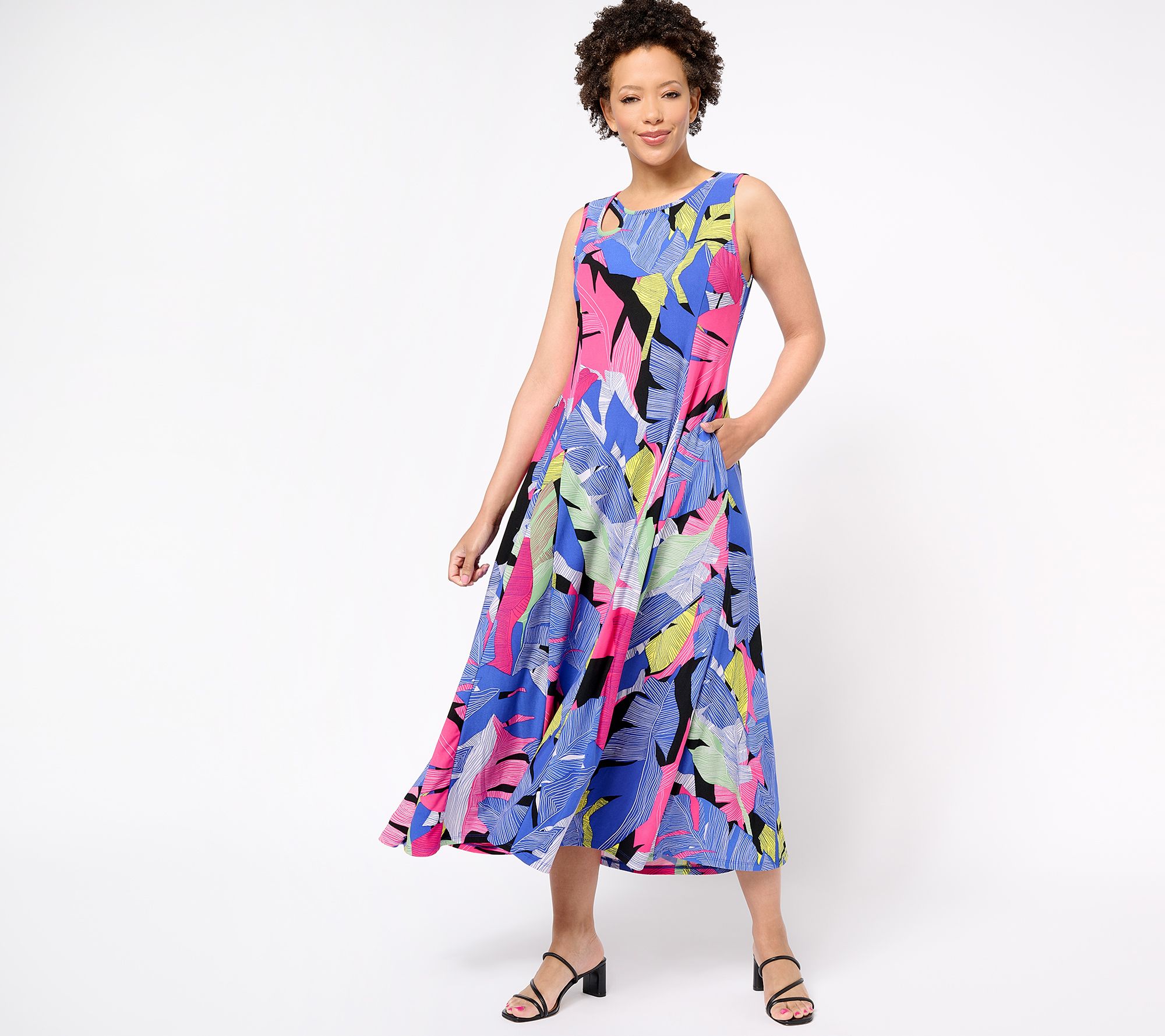 "As Is" Women with Control Petite Como Jersey Keyhole Dress - QVC.com