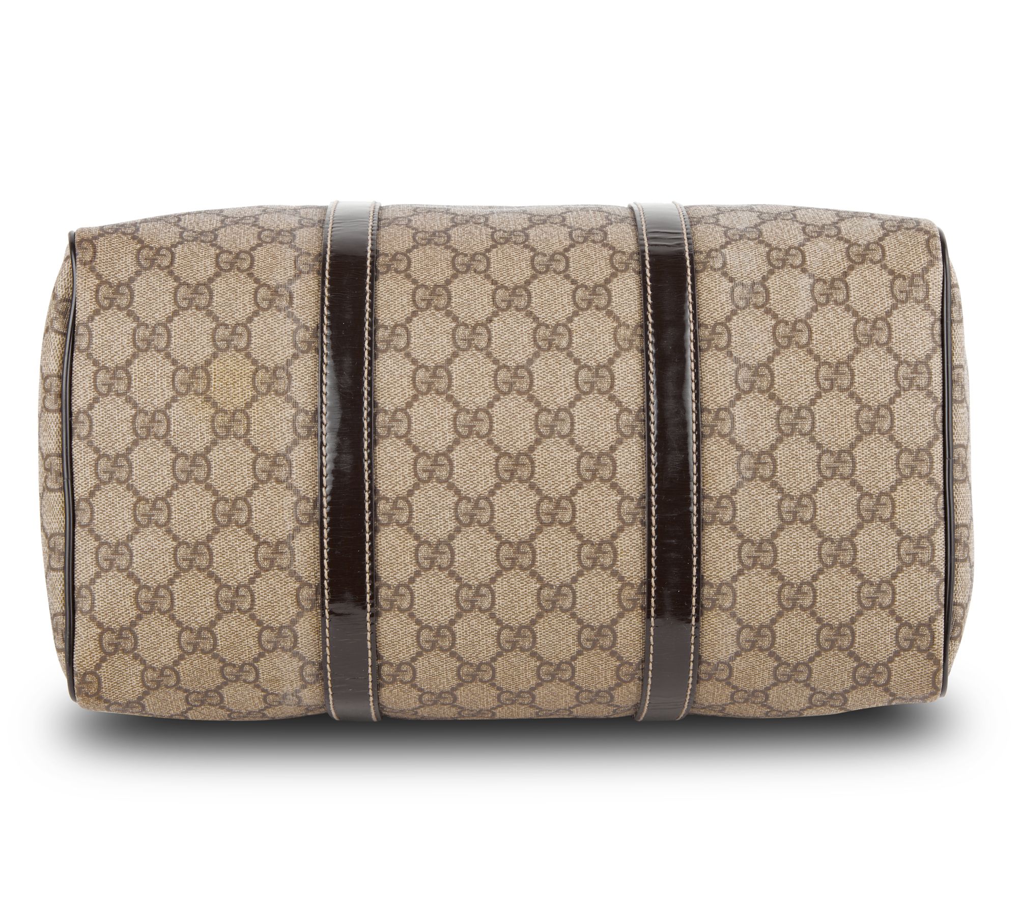 Pre-Owned Gucci Boston Bag GG Supreme Brown - QVC.com