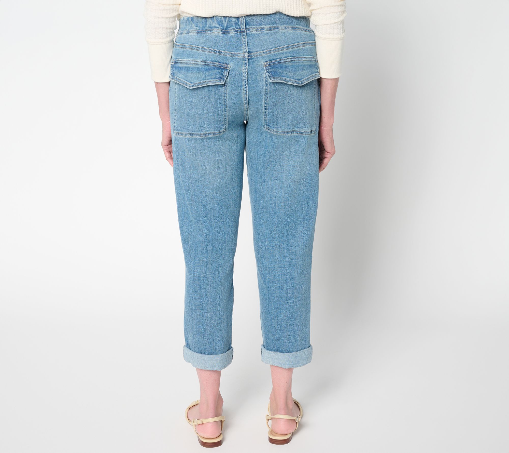 Liverpool Los Angeles Rascal Tie Front Cuffed Pant - QVC.com