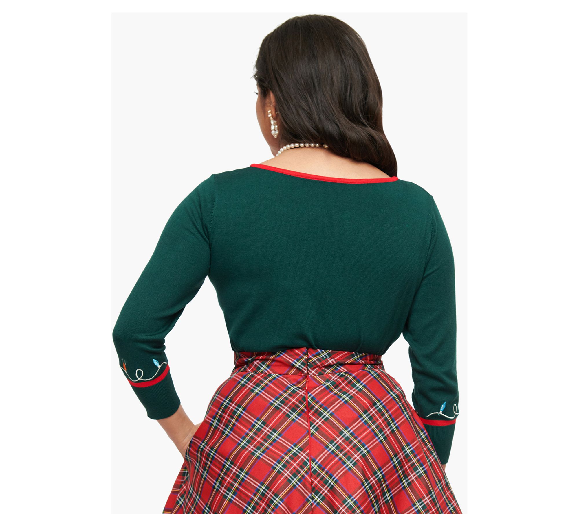 Unique Vintage 1950s Novelty Crop Cardigan - QVC.com