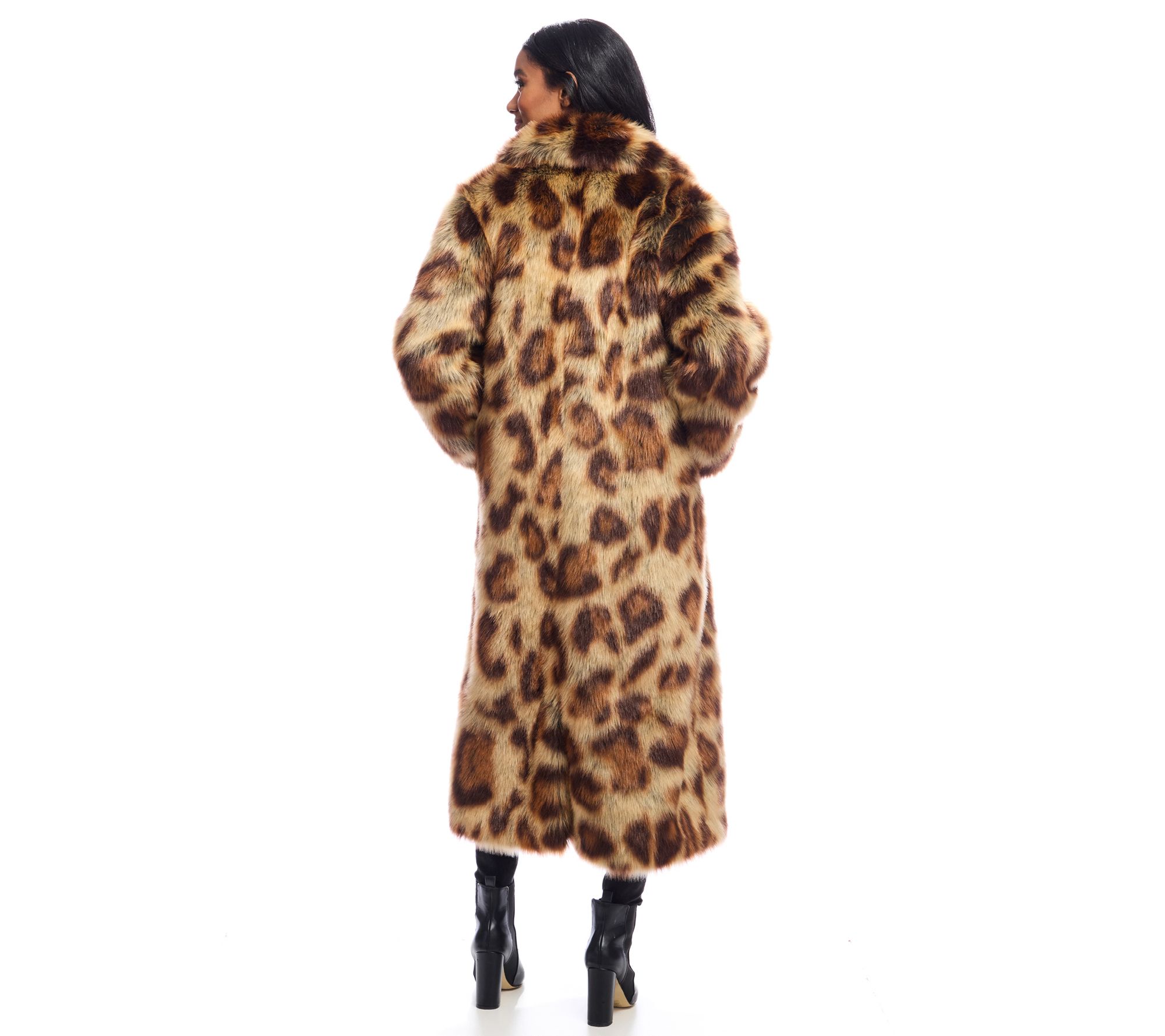 Donna Salyers Fabulous Furs Feline Fine Faux Fur Maxi Coat - QVC.com
