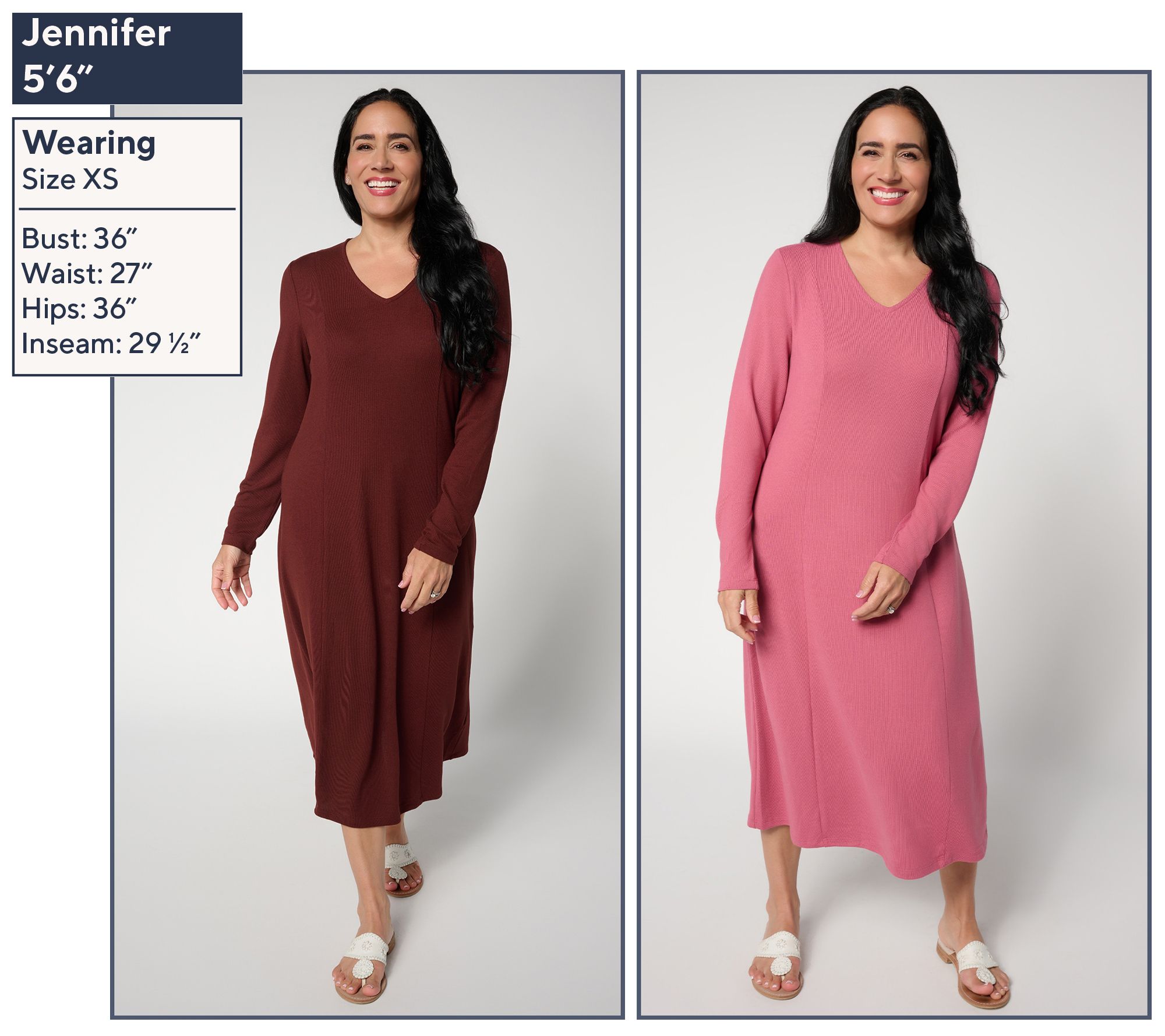 Denim & Co. Essentials Regular Heavenly Jersey 2-Pack Dresses - QVC.com