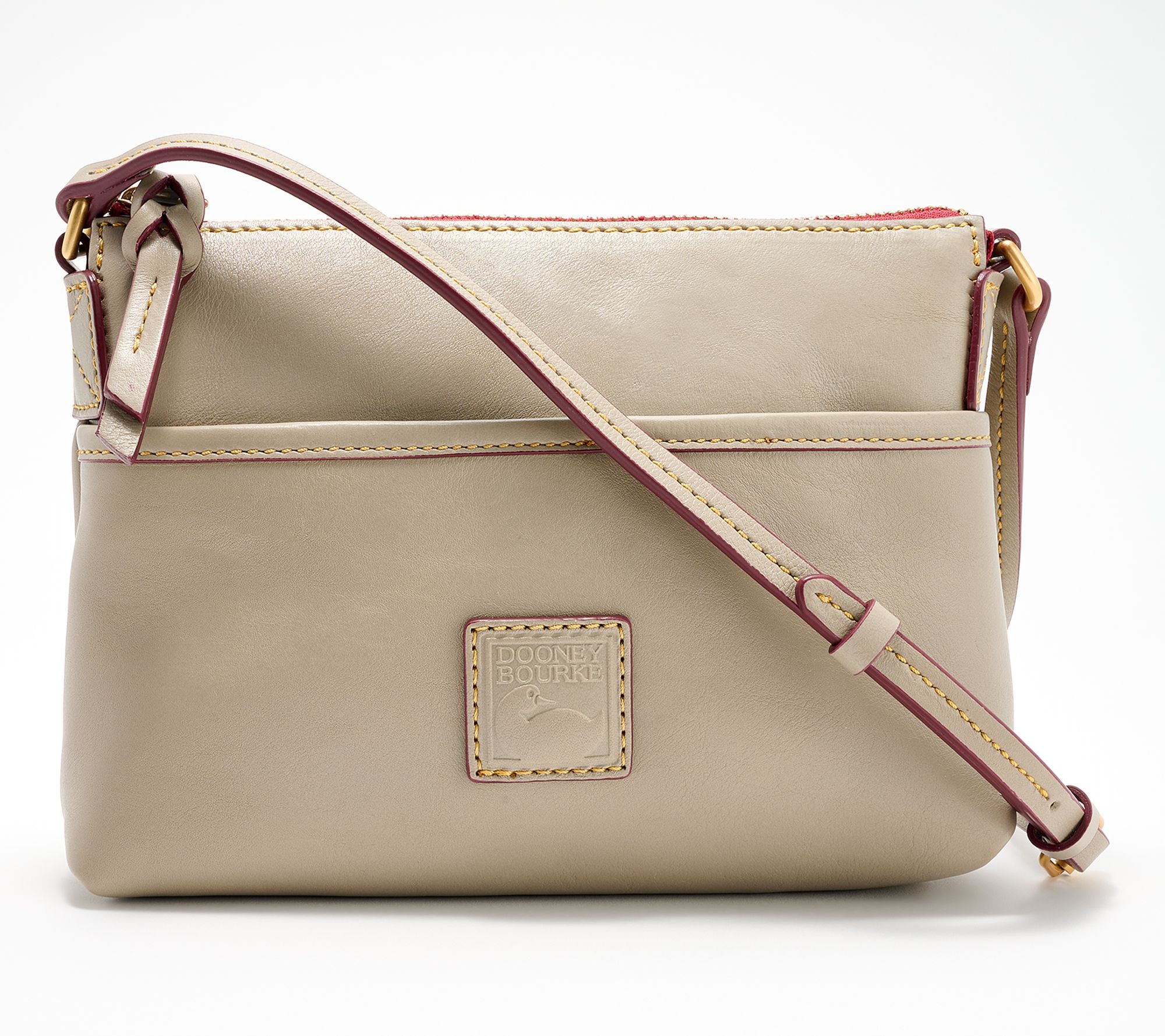 "As Is" Dooney & Bourke Florentine Leather Ginger Crossbody - QVC.com