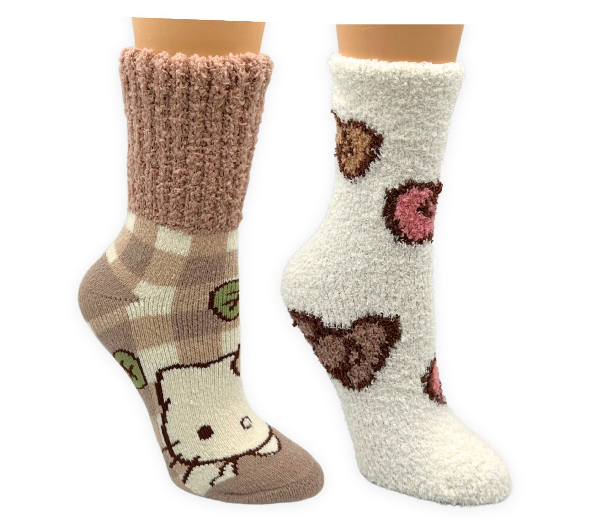 Ladies' Set of 2 Fall Fun Cozy Character LoungeSocks - QVC.com