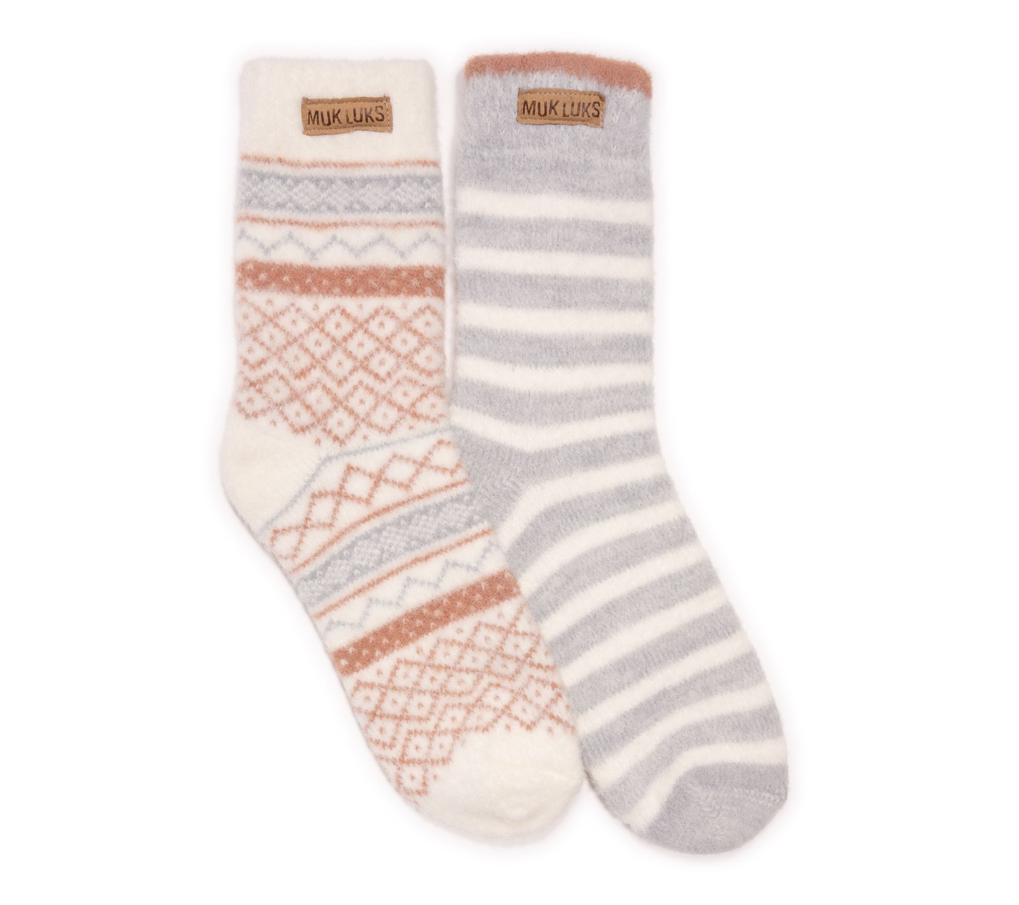 MUK LUKS Women's Oh So Cozy! Set of 2 Sweater Socks - QVC.com