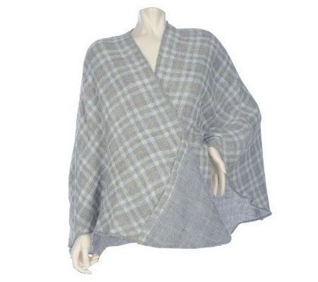 Boyne Valley Weavers Wool Reversible Cape with Pockets - QVC.com