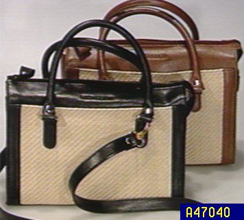 Medallion Dressage Satchel with Straw Accent - QVC.com