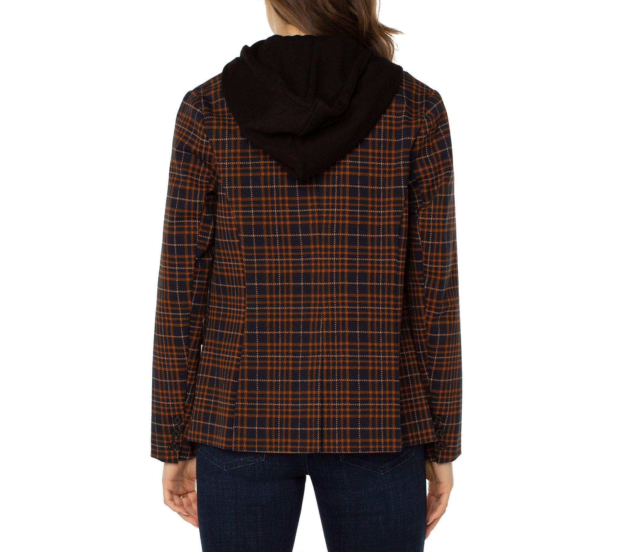 Liverpool Los Angeles Boyfriend Blazer w/ Remov able Hood - QVC.com