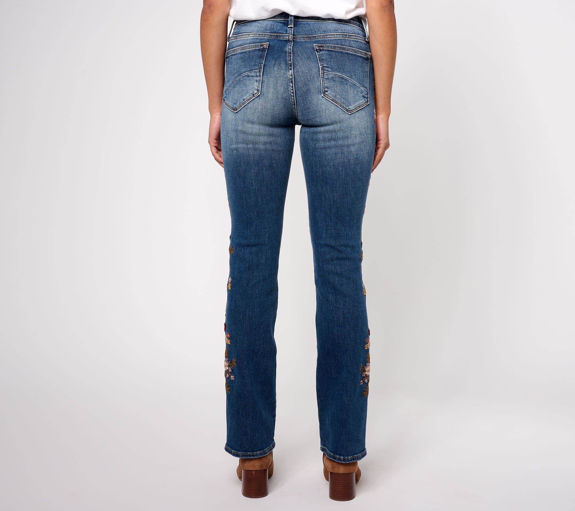 "As Is" Driftwood Denim Kelly Bootcut Jeans- Whispering Vine - QVC.com
