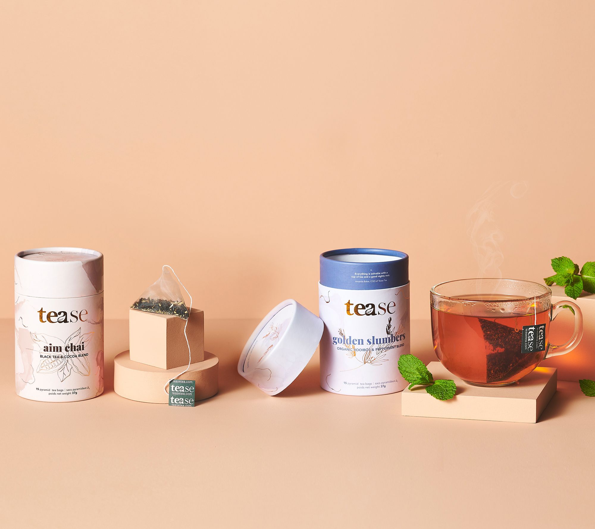 Tease Tea Aim Chai & Golden Slumbers Blend 30 servings - QVC.com