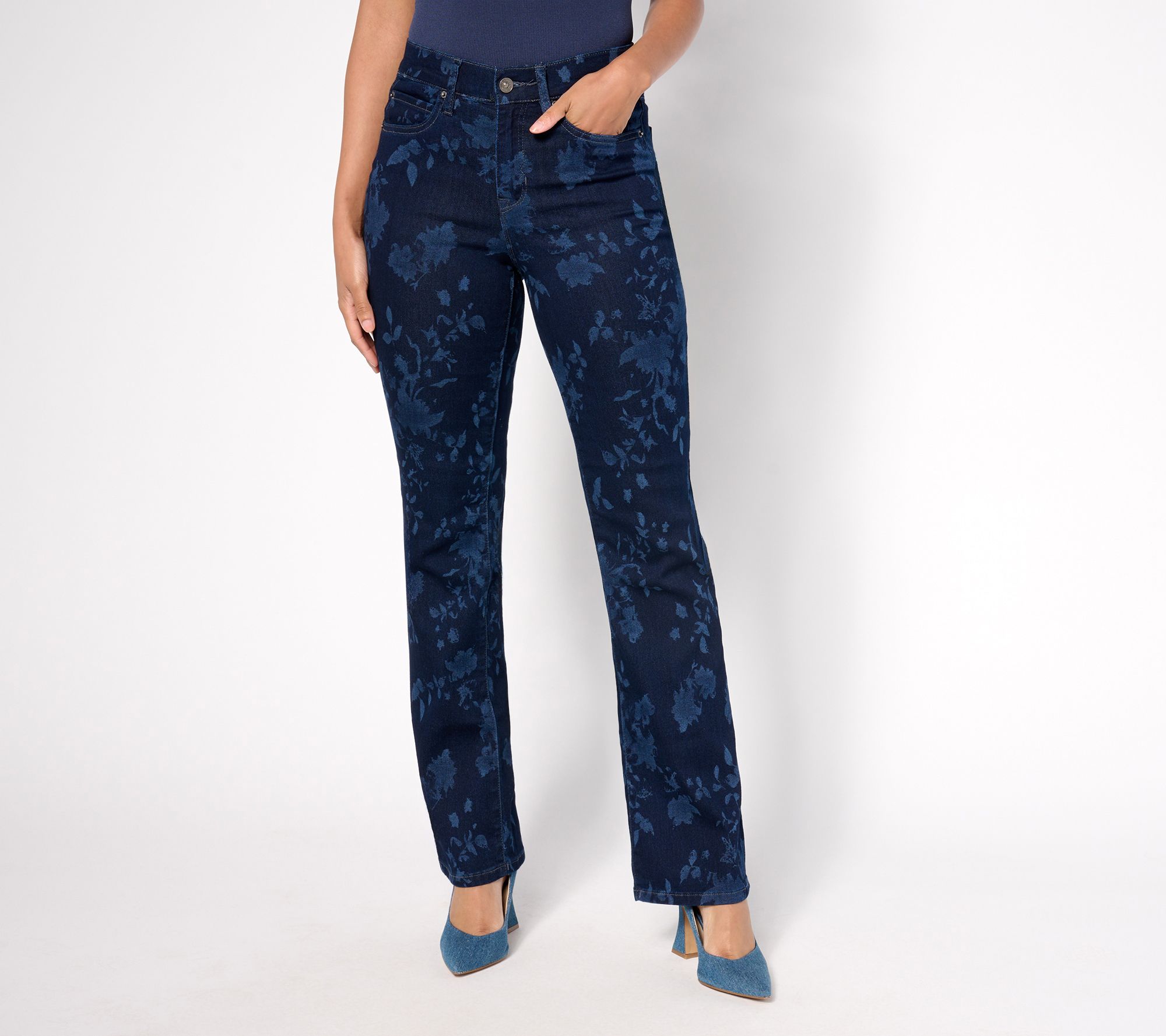 nicole by Nicole Miller Dream Denim Soho High Rise Bootcut Jean - QVC.com
