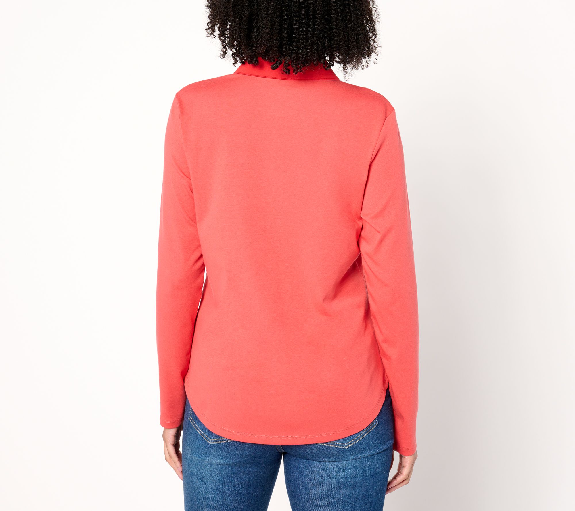 "As Is" Isaac Mizrahi Live! Essentials Pima Cotton Stripe Long Sleeve ...