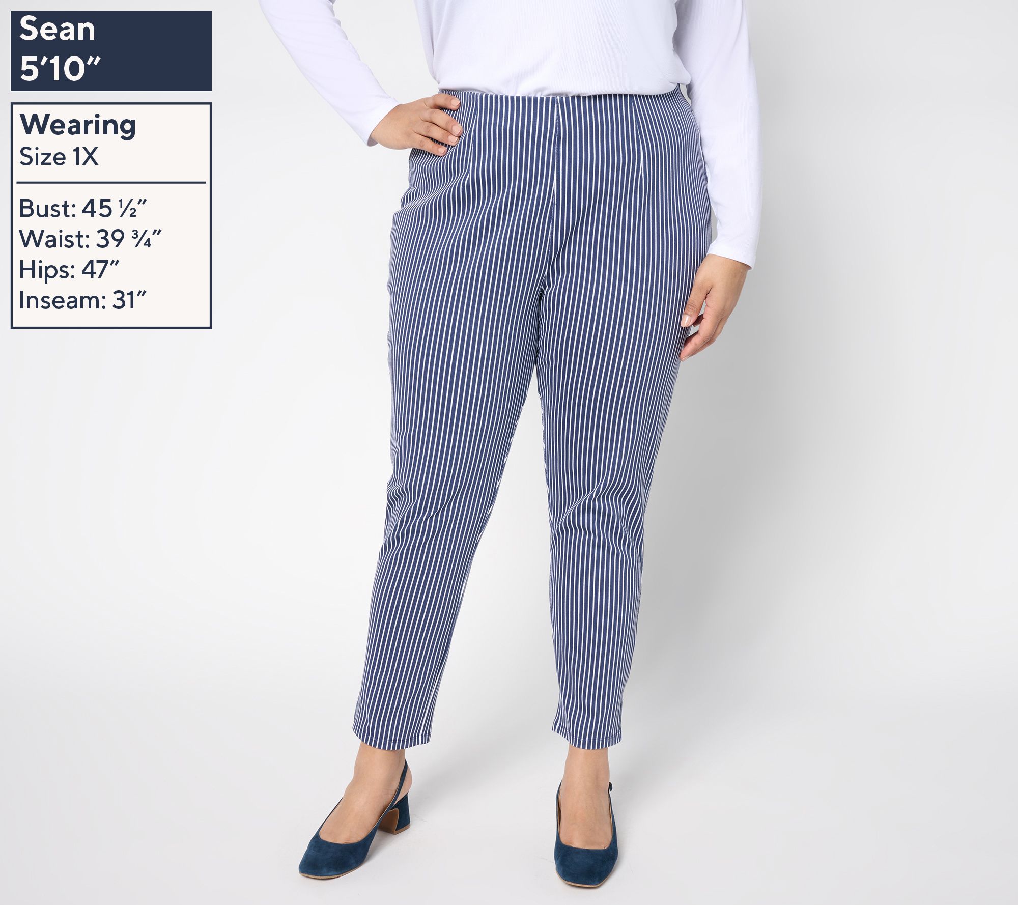 Women with Control Prime Stretch Denim Slim Leg Pants - QVC.com