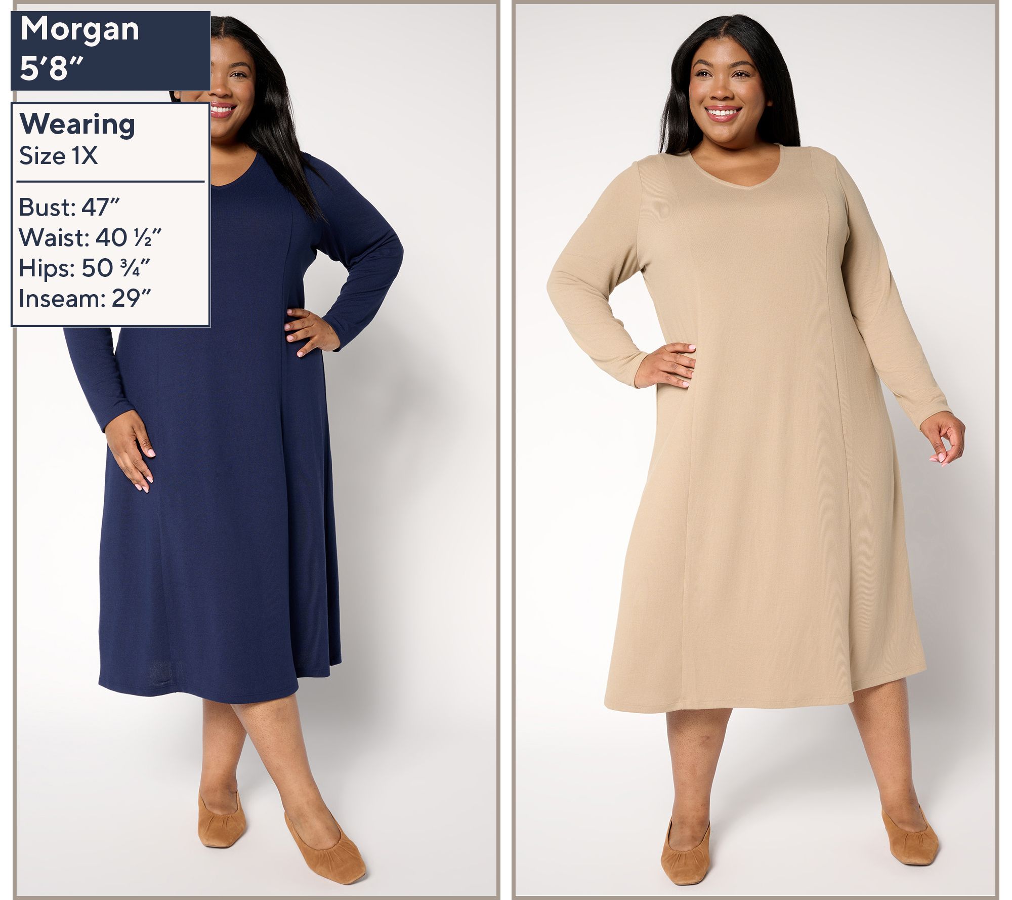 Denim & Co. Essentials Petite Heavenly Jersey 2-Pack Dresses - QVC.com