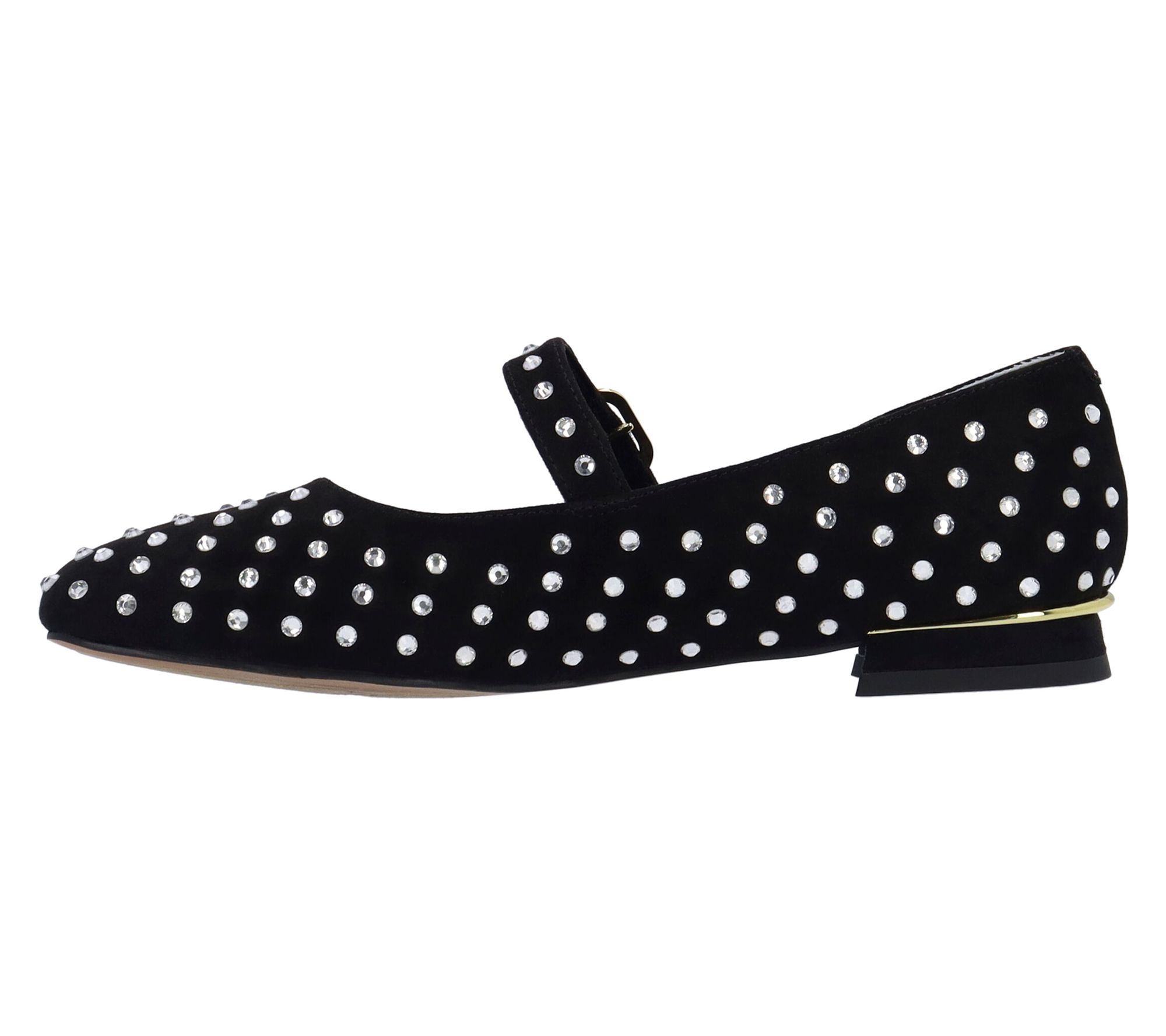 J. Renee' Mary Jane Flat - Faron Faux Suede - QVC.com