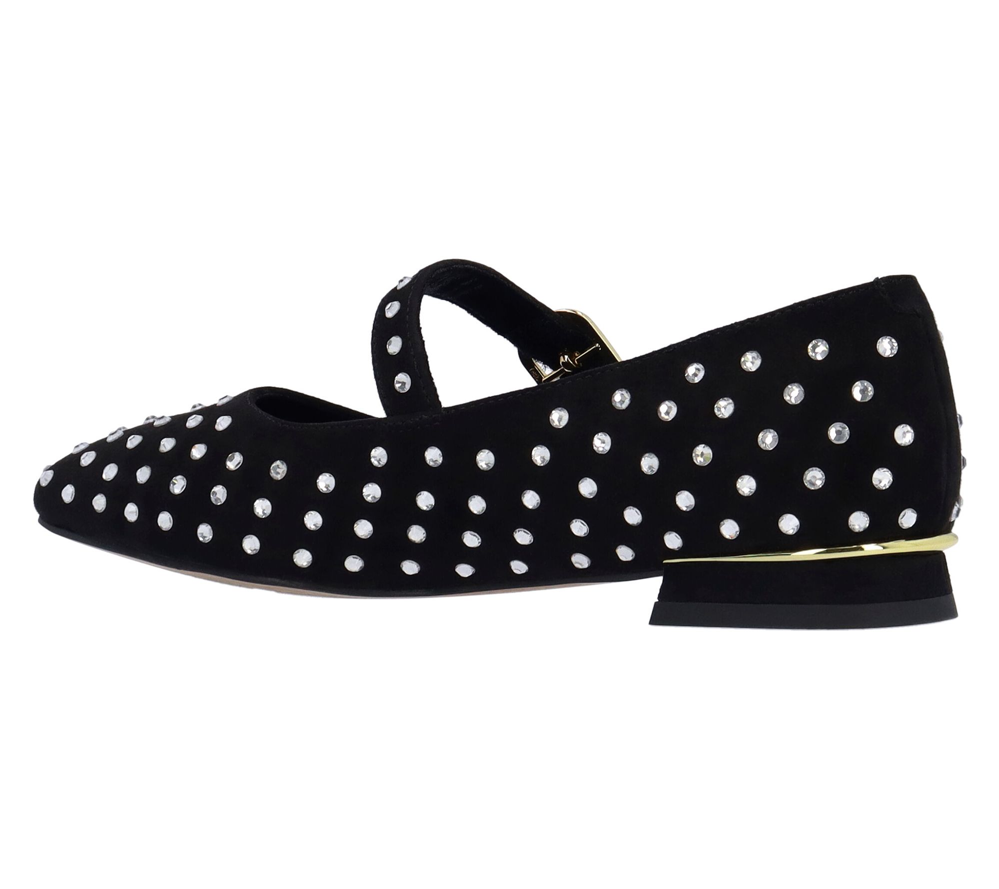 J. Renee' Mary Jane Flat - Faron Faux Suede - QVC.com