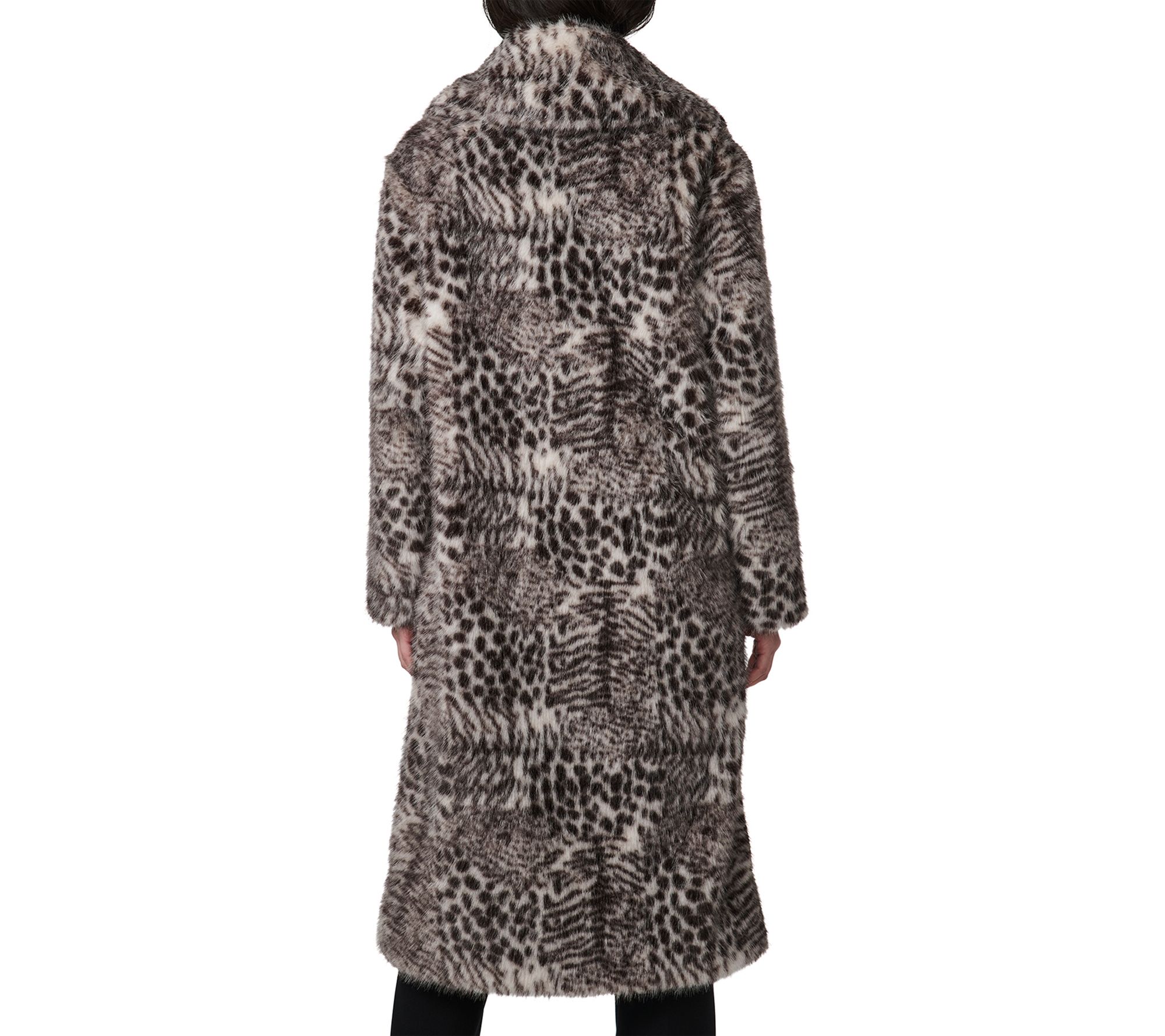 Leopard Faux Fur Peacoat - QVC.com