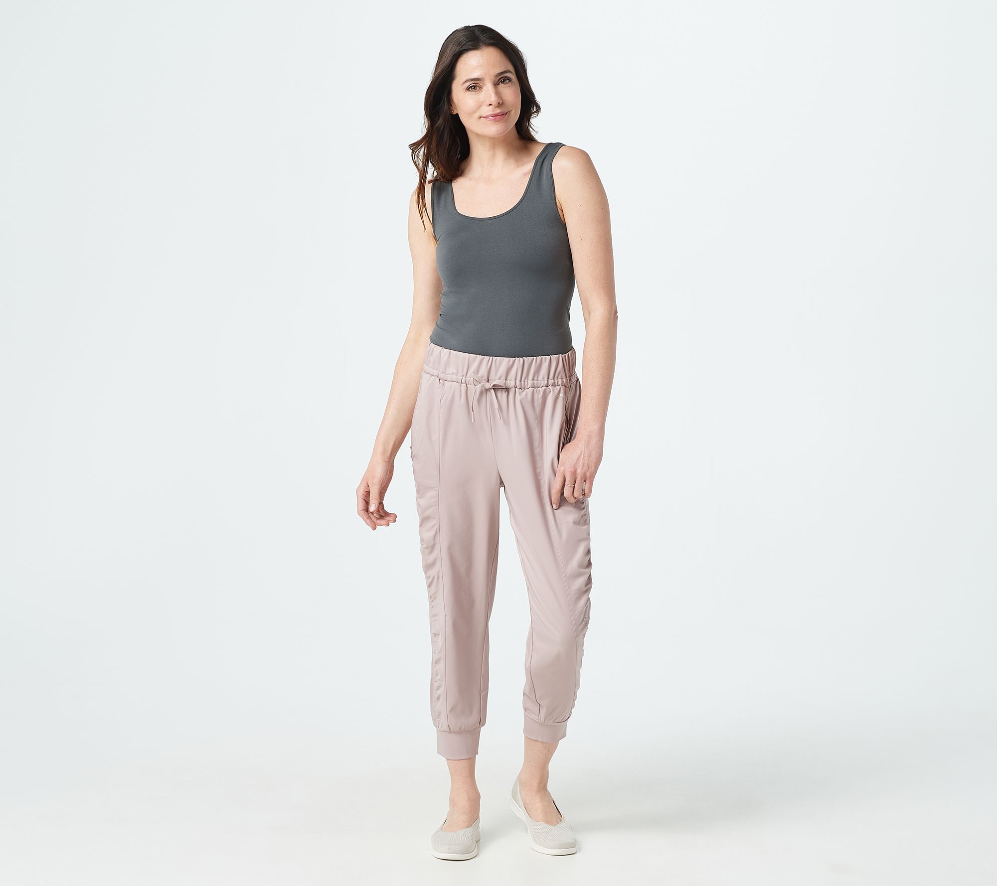zuda Z-Eco Cityscape Cropped Jogger Pants - QVC.com