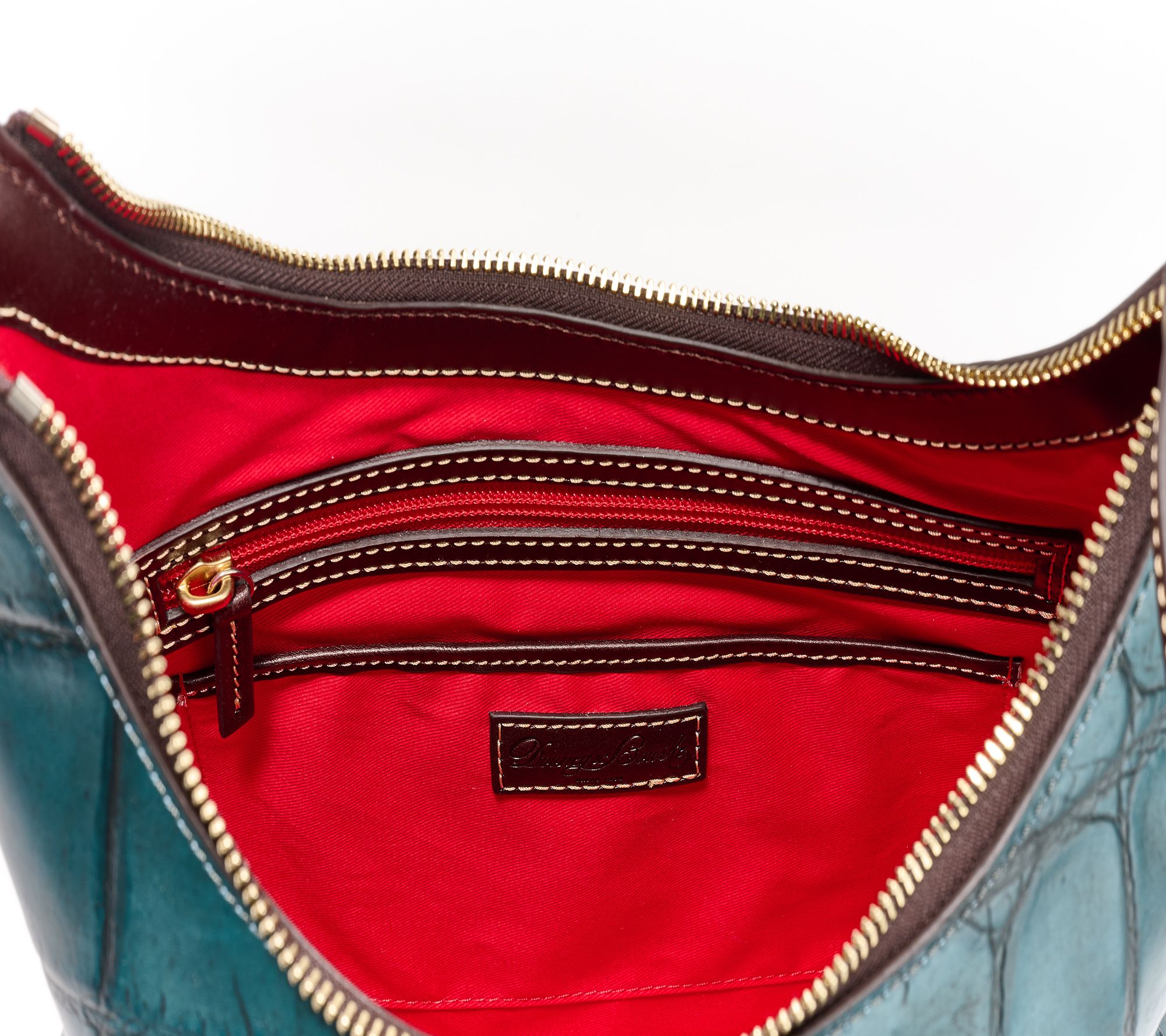 "As Is" Dooney & Bourke Denison Croco Hobo Bag - QVC.com