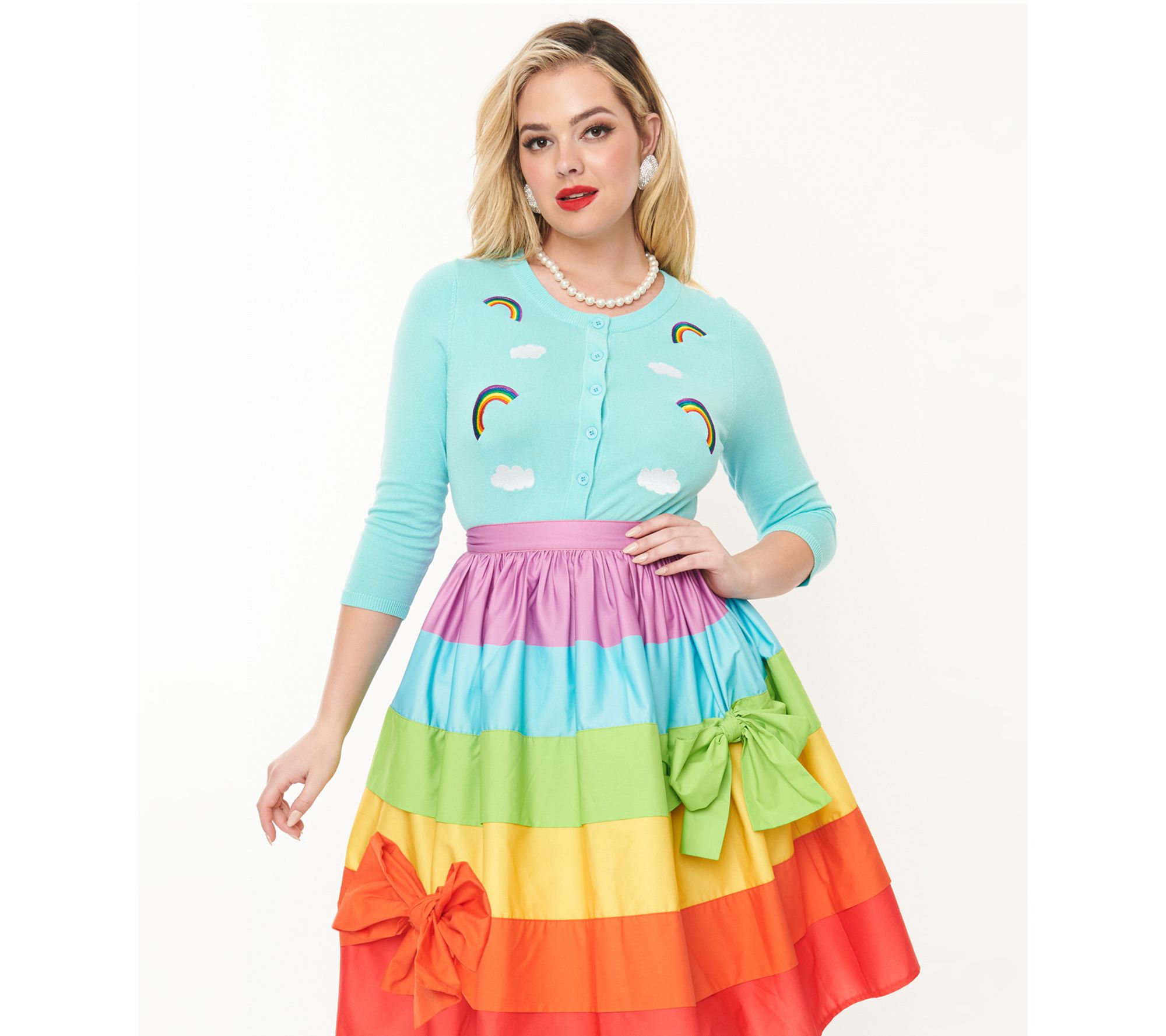 Unique Vintage Rainbow Embroid ery Bookworm Ca rdigan - QVC.com