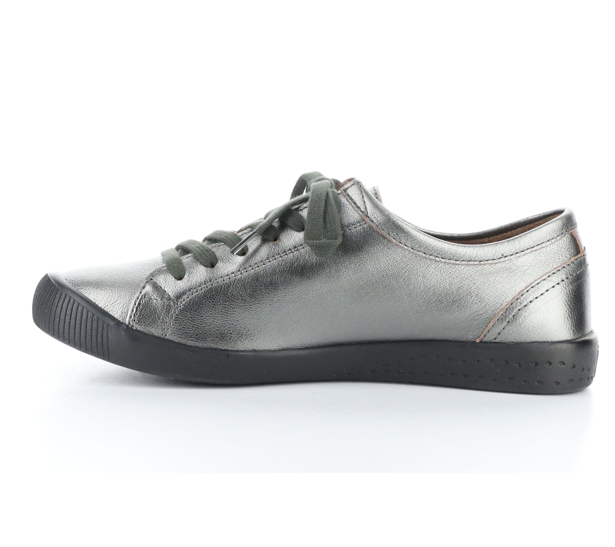 Softino's Metal lic Leather Fas hion Sneakers - Isla-Lam - QVC.com