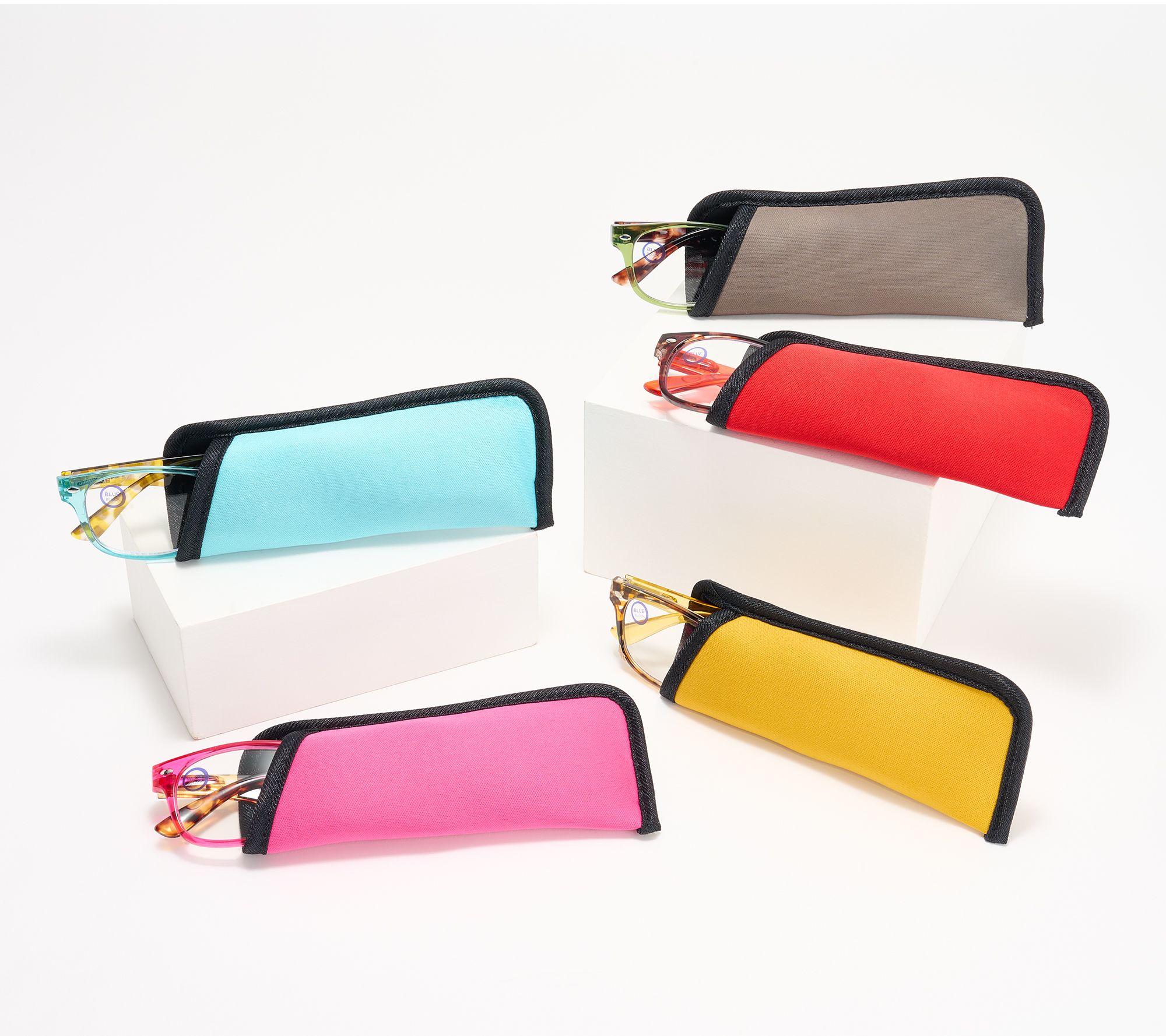 "As Is" Hummingbird Set of 5 "Jackson" Blue Light Reading Glasses - QVC.com