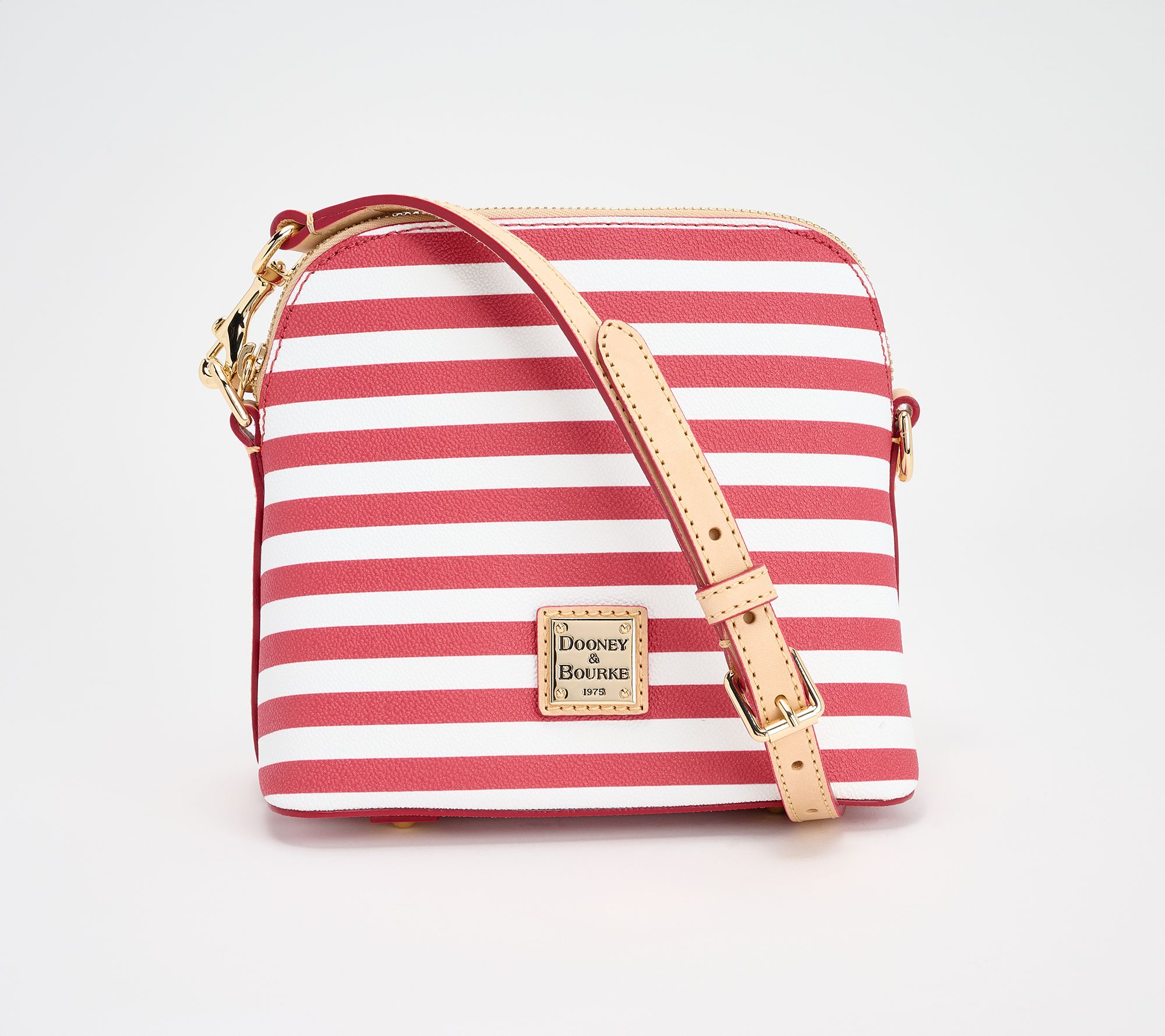 "As Is" Dooney & Bourke Coated Cotton Skipper Domed Crossbody - QVC.com