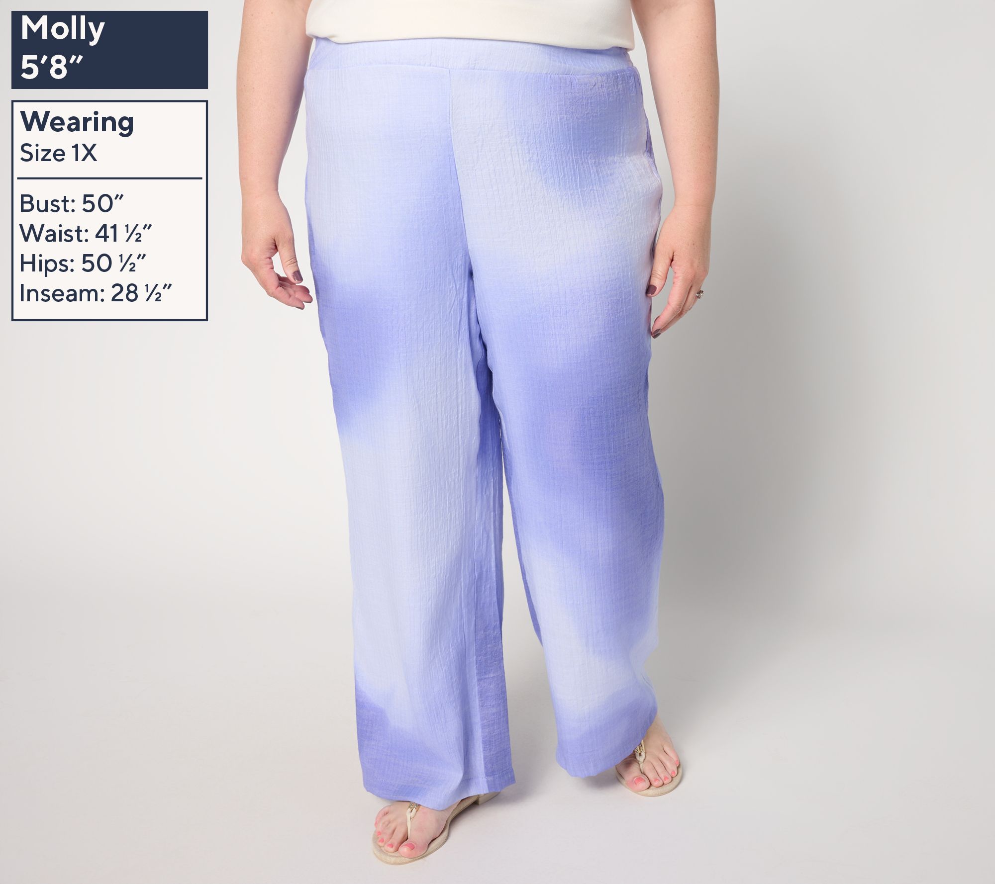 "As Is" nicole by Nicole Miller Petite Pull On Sally Pucker Pant - QVC.com