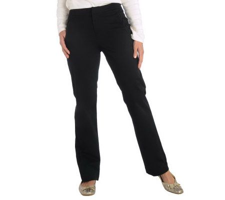 Liz Claiborne New York Jackie Twill Pants with Grosgrain Trim - QVC.com