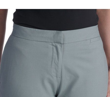 Liz Claiborne New York Jackie Twill Pants with Grosgrain Trim - QVC.com