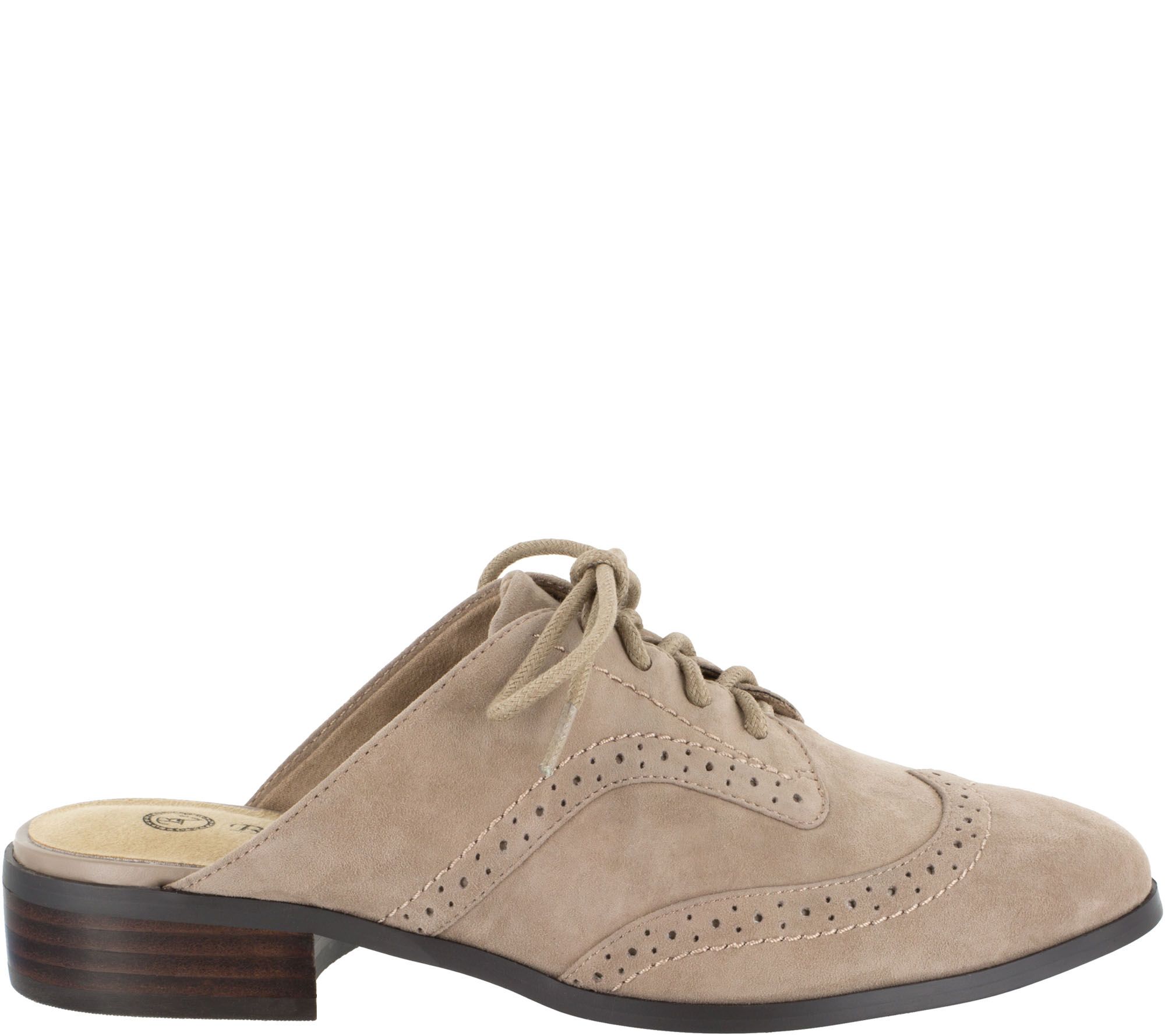Bella Vita Leather Lace Up Oxford Mules - Baxter - QVC.com