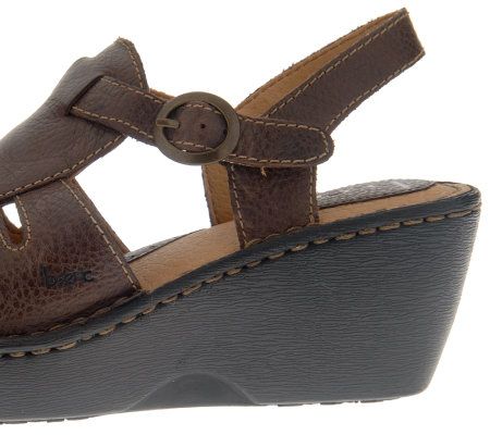 B.O.C. by Born Leather Backstrap Clogs - QVC.com