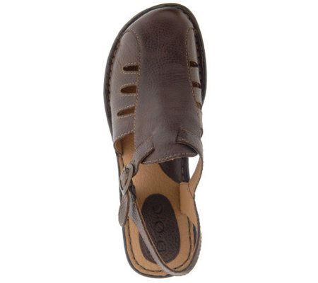B.O.C. by Born Leather Backstrap Clogs - QVC.com