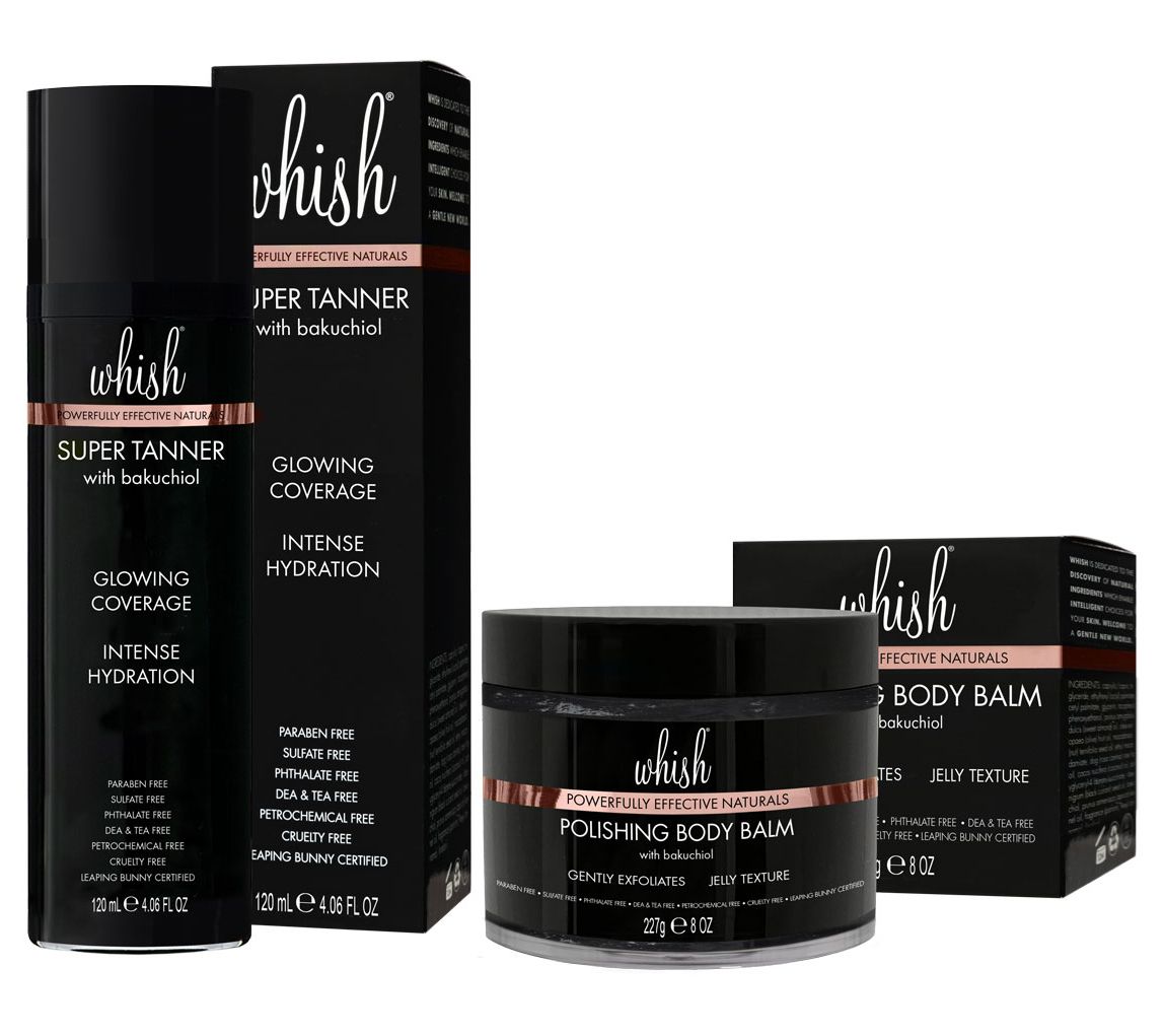 Whish Bakuchiol Polishing Body Scrub & Super Self-Tanner Set - QVC.com