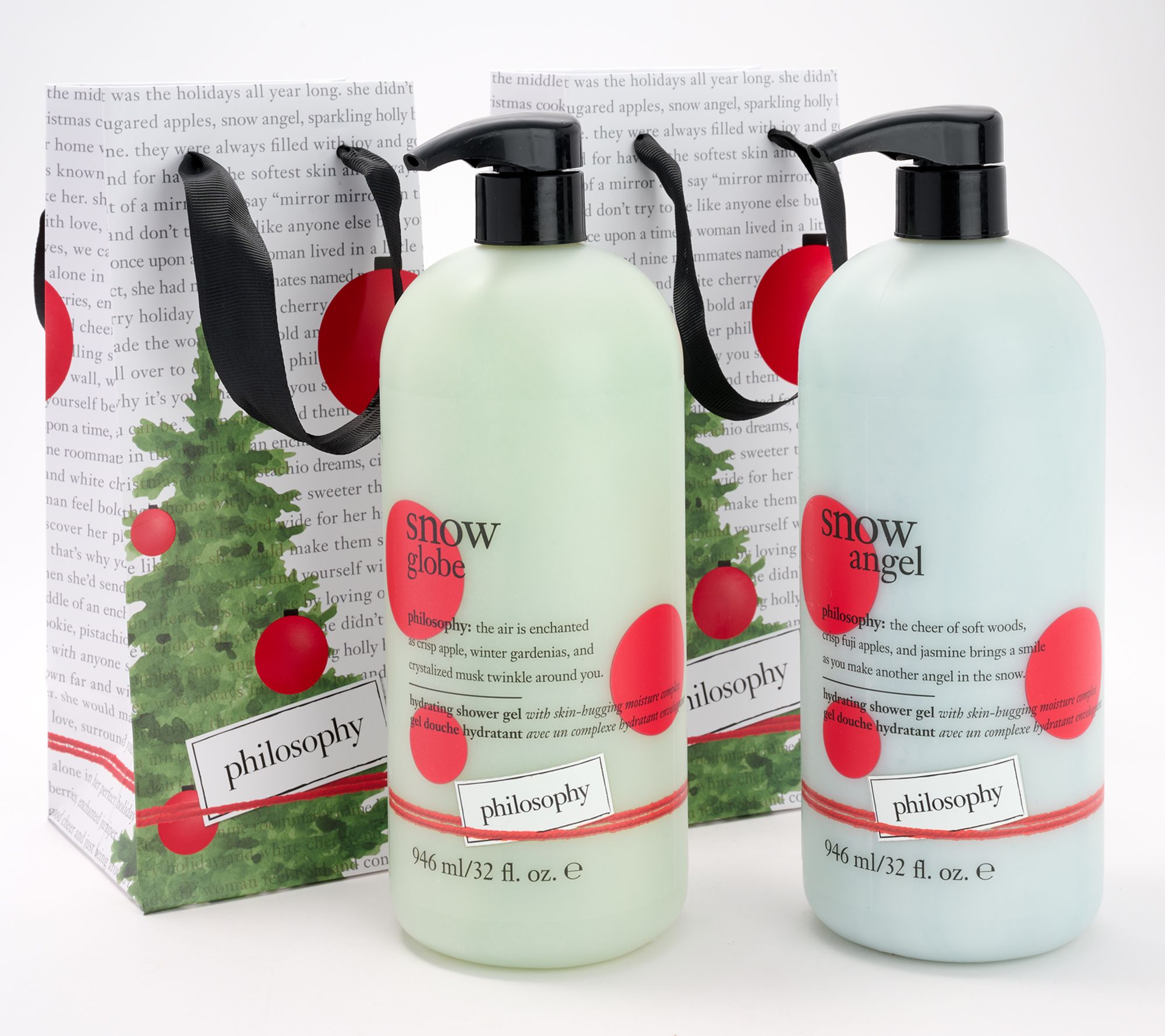 philosophy snowy perfect partners 2pc shower gel set w/ gift bags - QVC.com