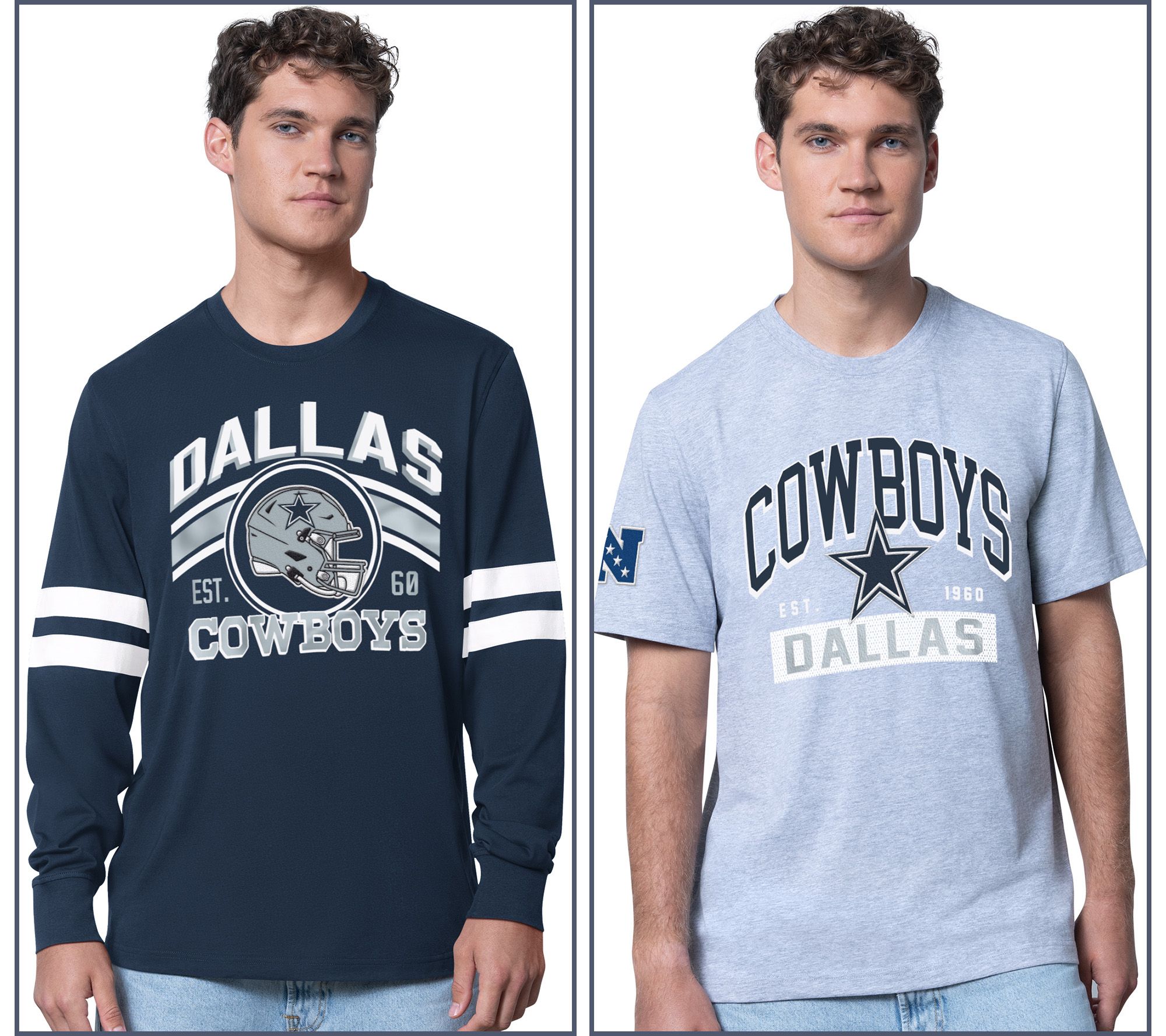 "As Is" NFL Officially Licensed Dallas Short & Long Sleeve T-Shirt ...